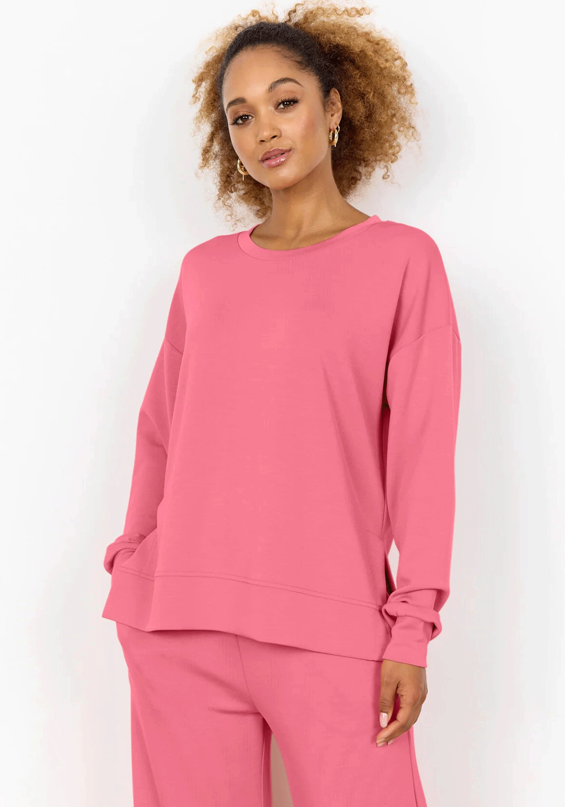 Soyaconcept Banu Soft Touch Sweatshirt, Pink - McElhinneys