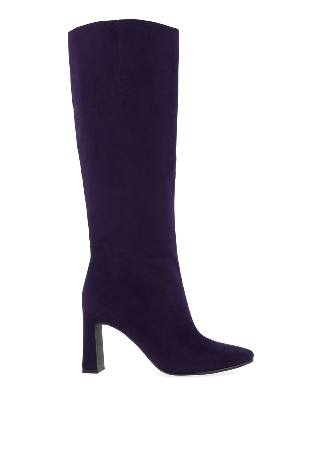 Tamaris Faux Suede Knee High Boots, Purple - McElhinneys