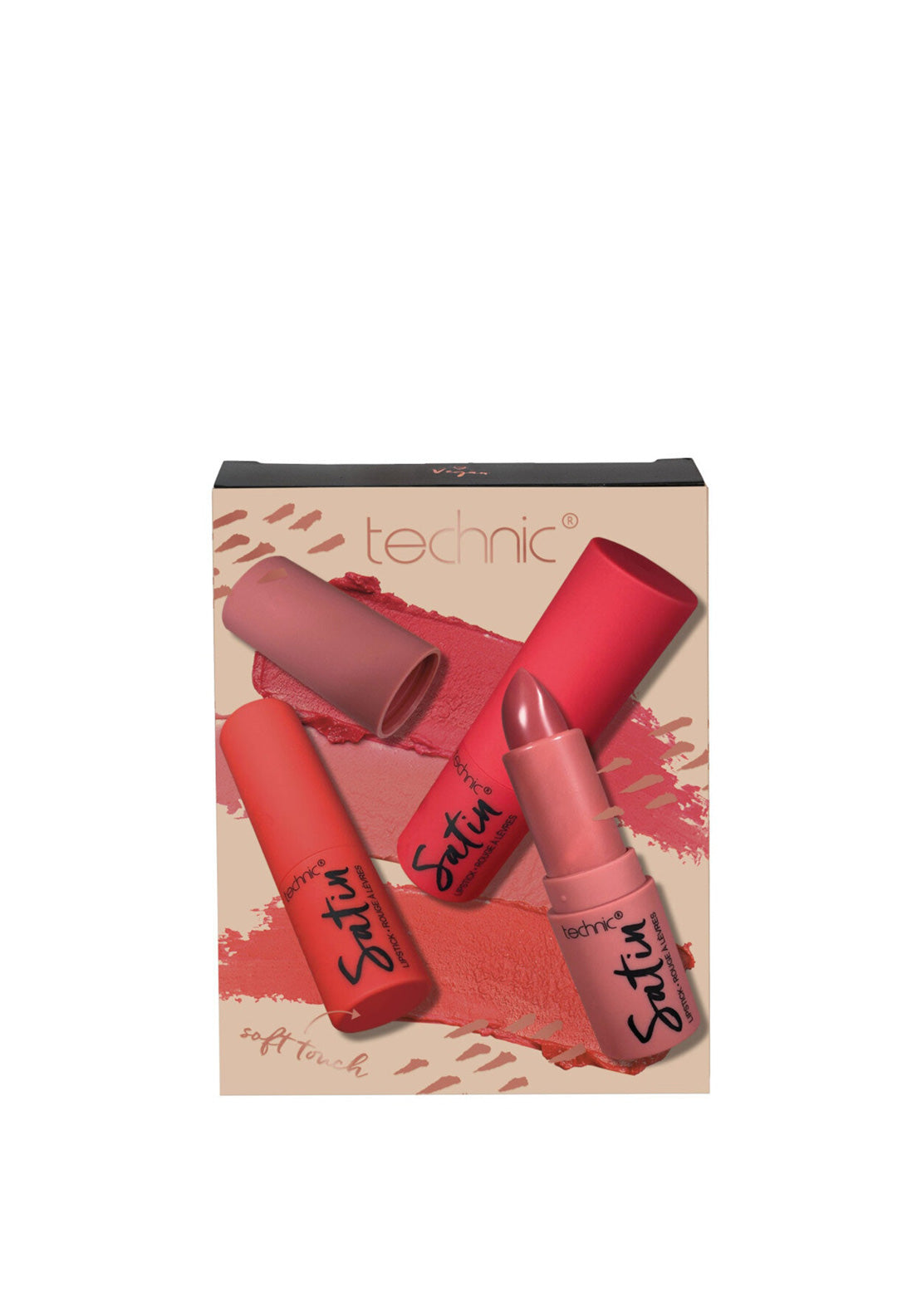 The Beauty Studio Technic 3 Piece Satin Lipstick Set - McElhinneys