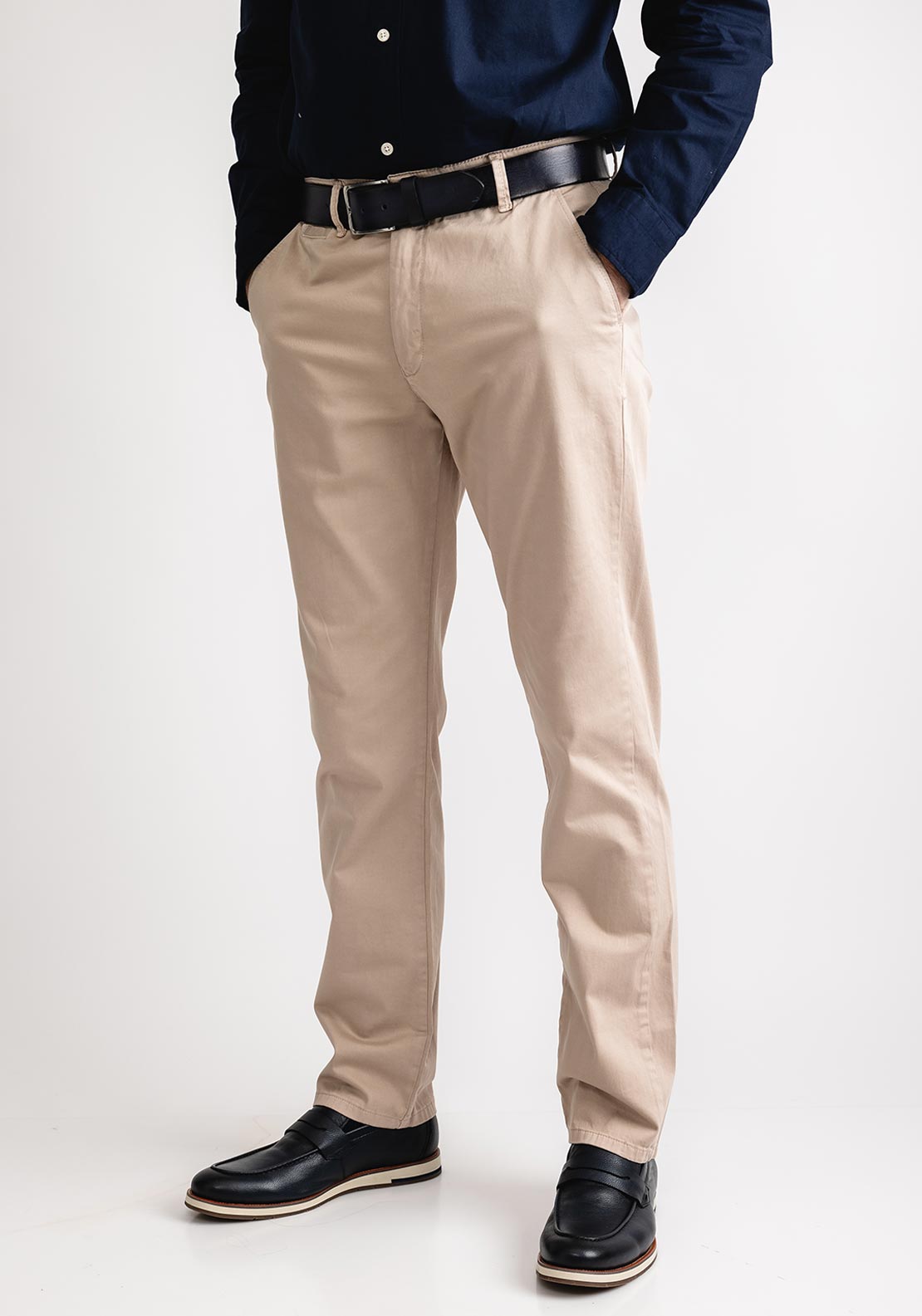 Tom Penn Tapered Fit Chinos, Sand - McElhinneys