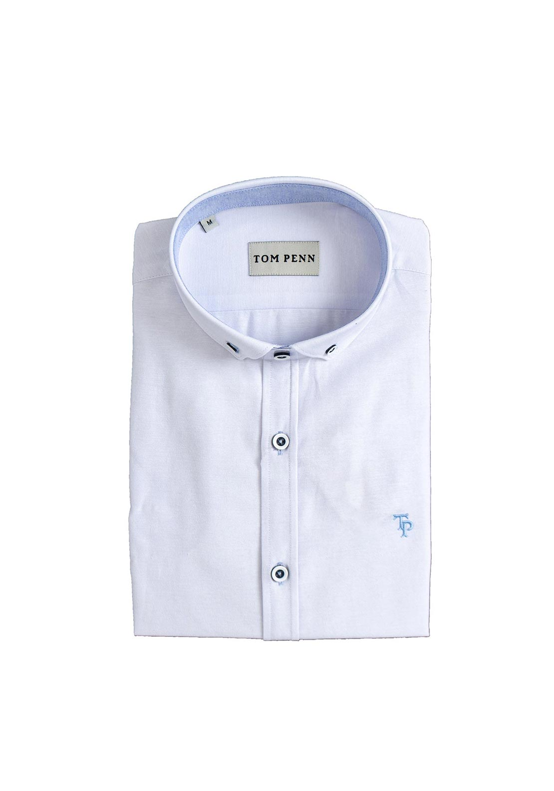 Tom Penn Short Sleeve Shirt, White - McElhinneys