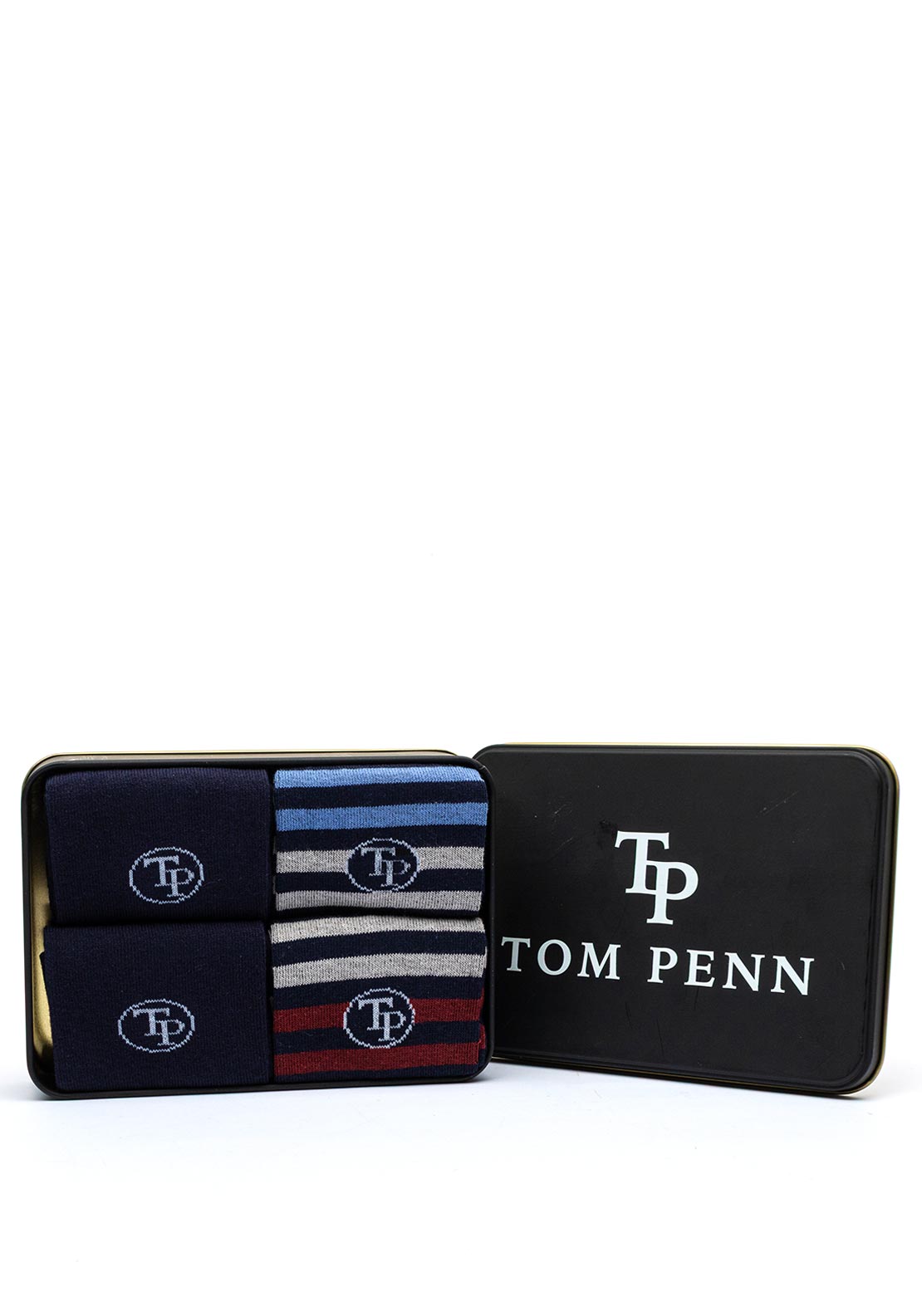 Tom Penn 4 Pair Socks Gift Set, Dark Blue Multi - McElhinneys
