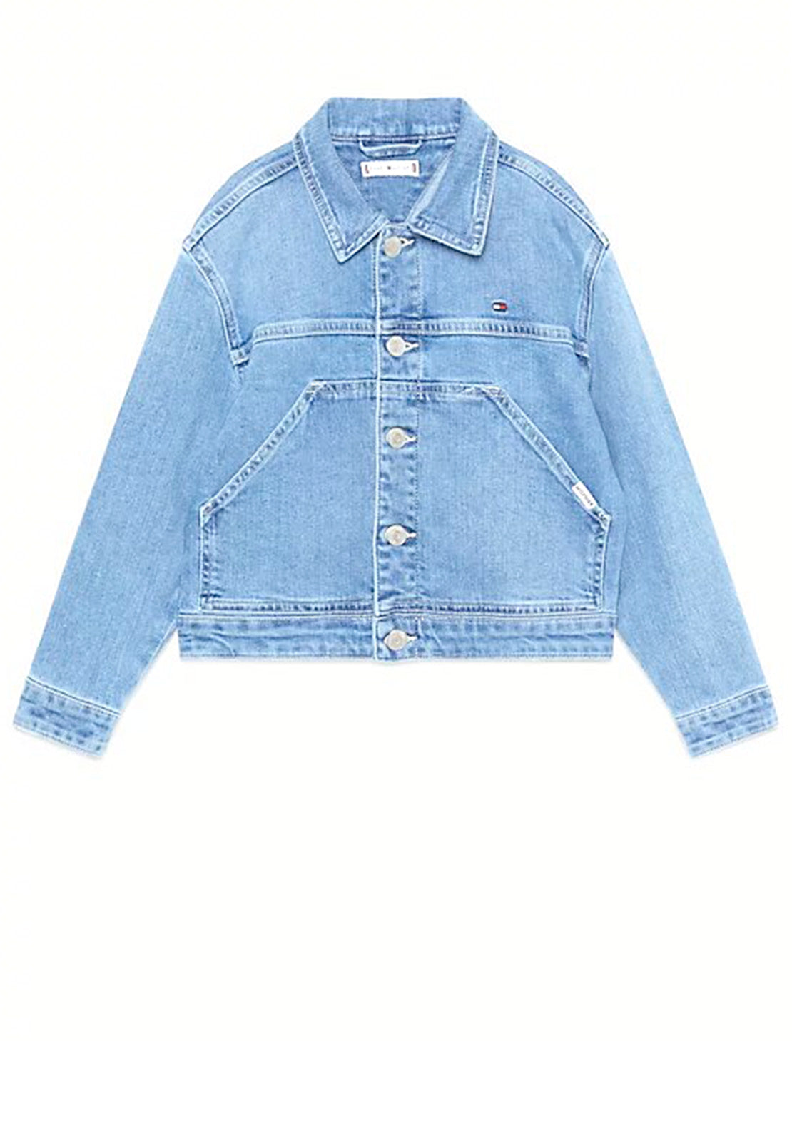 Tommy Hilfiger Girl Denim Trucker Jacket, Light Denim - McElhinneys