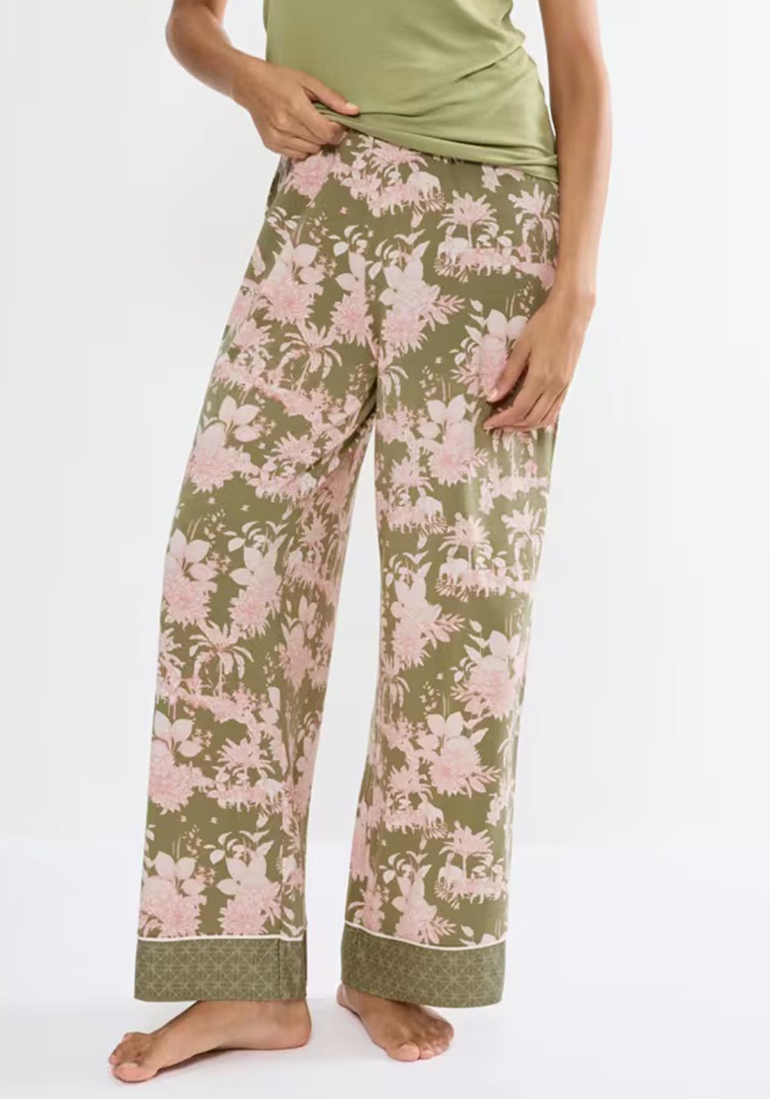 Triumph Aura Spotlight Pyjama Trouser, Green - McElhinneys