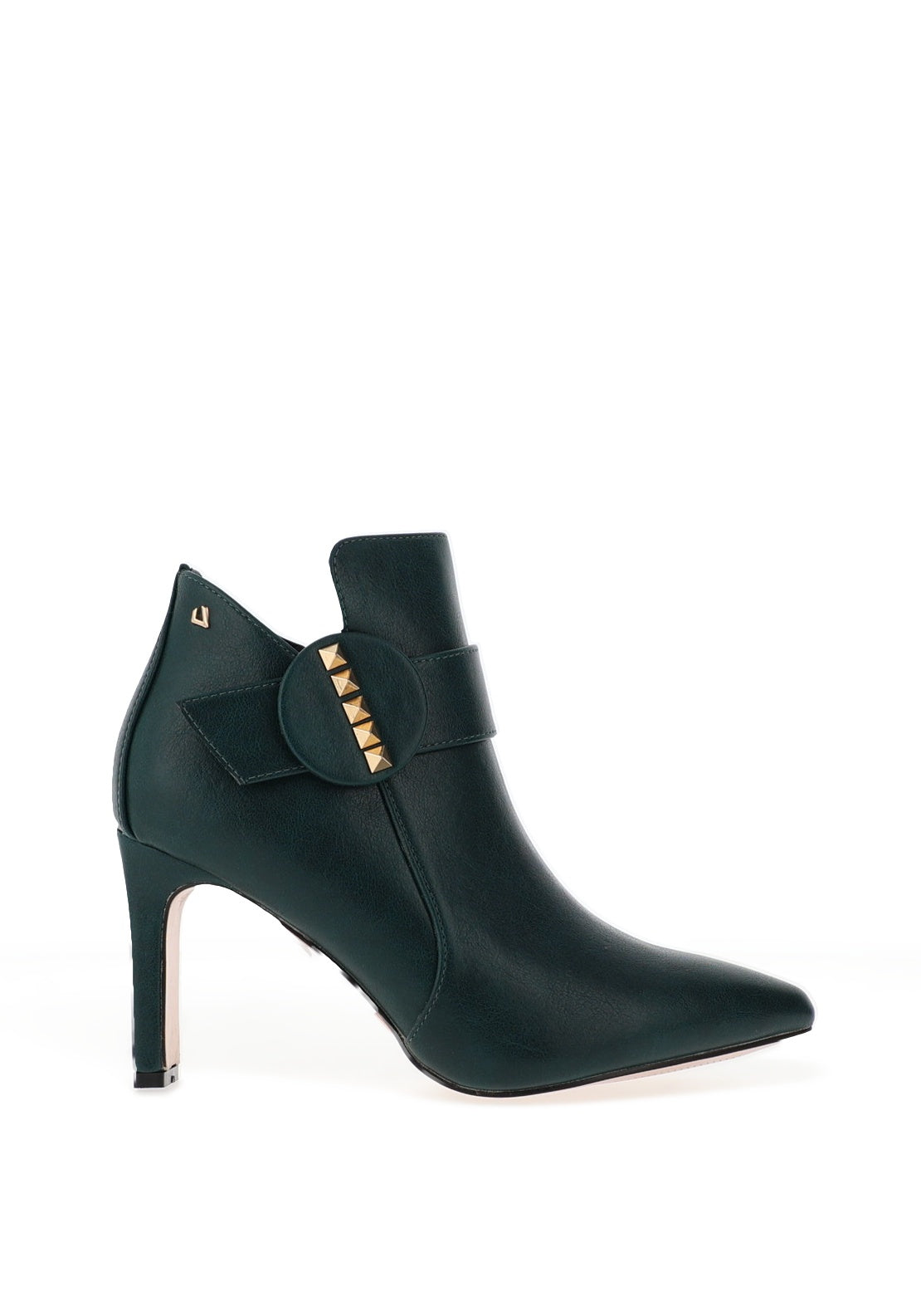 Una Healy Senorita Stud Detail Ankle Strap Heeled Boots, Teal Green ...