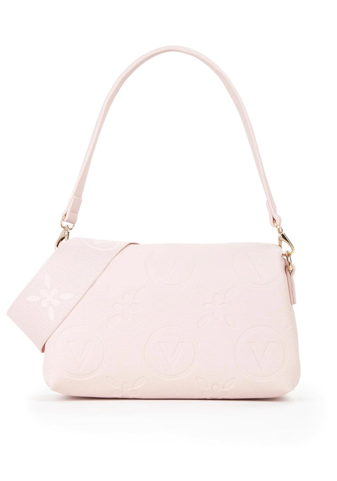 Valentino Samba Debossed Convertible Crossbody Bag, Powder Pink ...