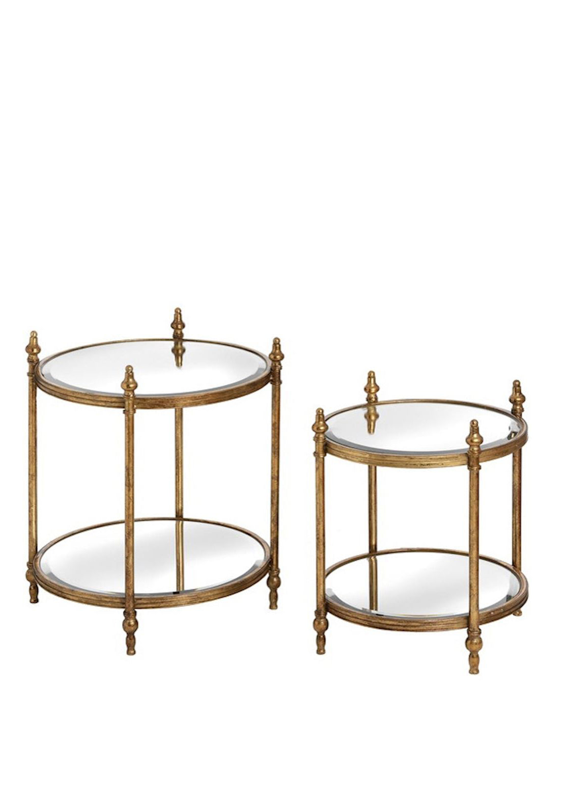 Fern Cottage Round Gold Table, Set of 2 - McElhinneys