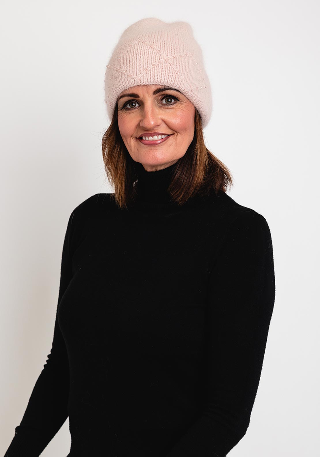 Serafina Collection Diamante Bauble Hat, Blush Pink - McElhinneys