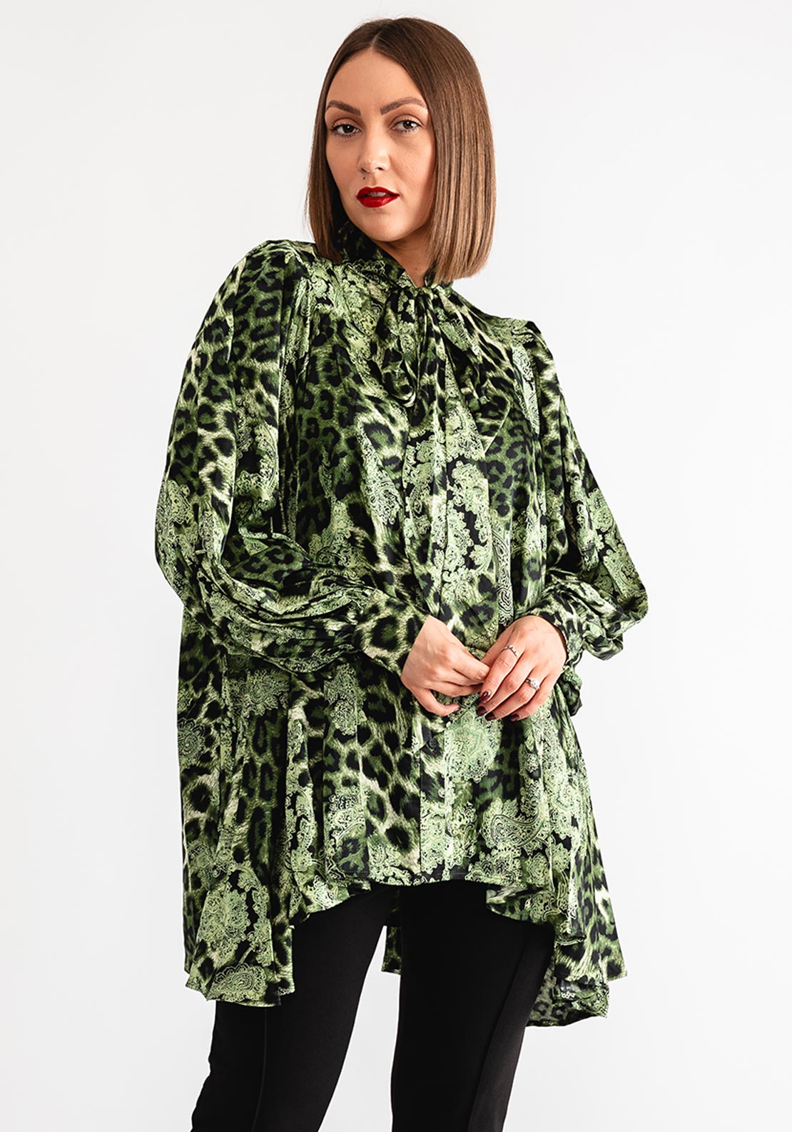 Malissa J Patterned Blouse, Green - McElhinneys