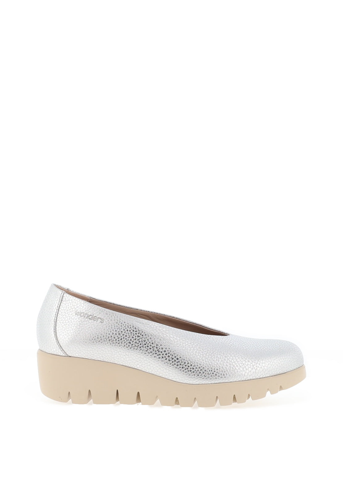 Wonders Fly Wedge Sole Shoe, Silver - McElhinneys
