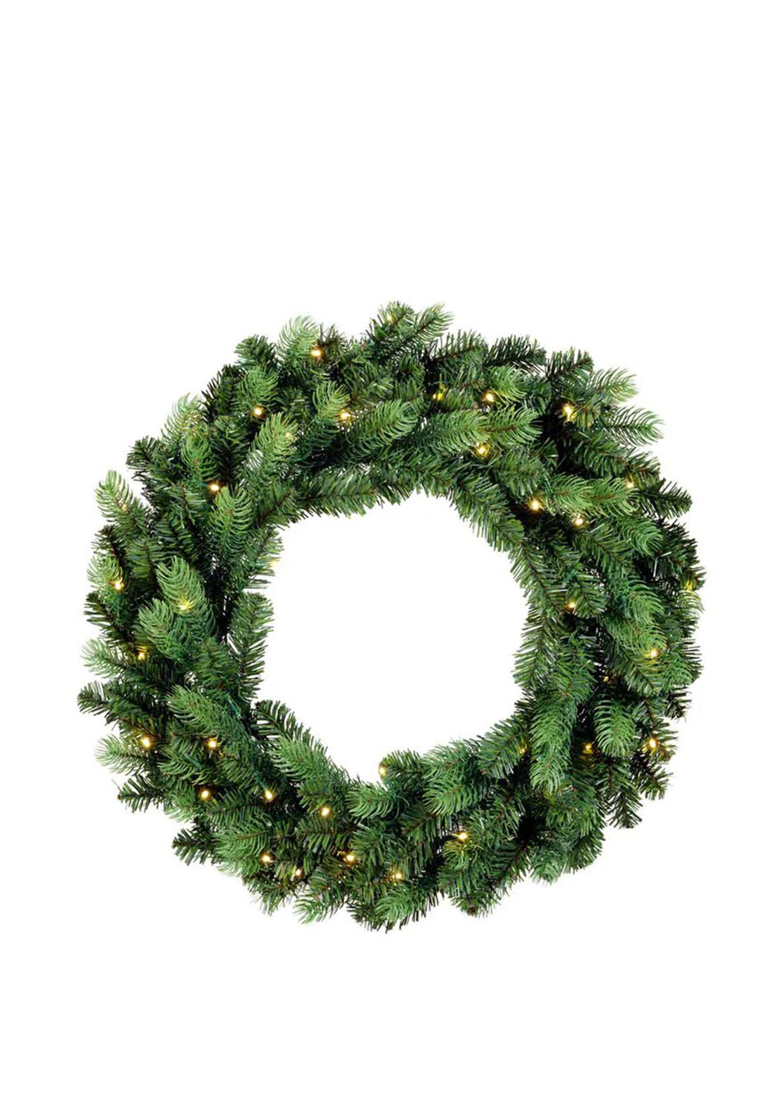Kaemingk Solar Powered Ottowa Outdoor Fir Pre-Lit Wreath - McElhinneys