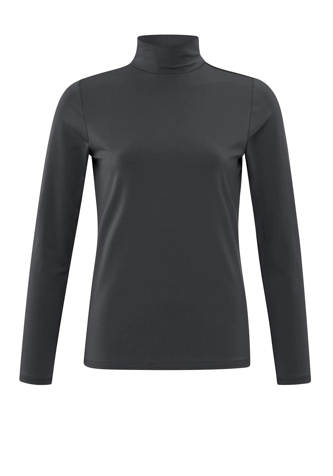 YAYA High Neck Jersey Top, Phantom - McElhinneys