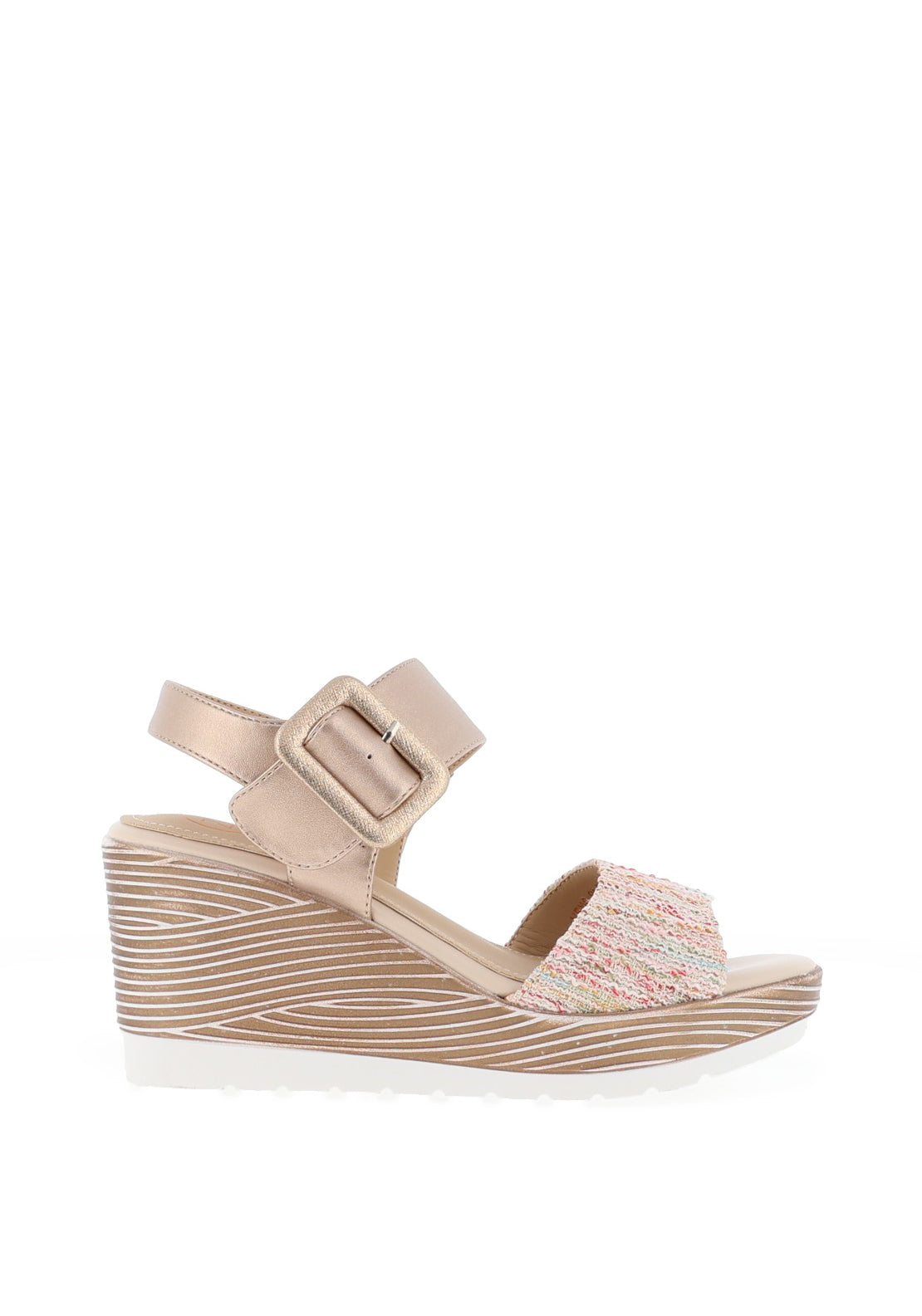 Zanni & Co. Uenoone Multi Wedge Sandals, Topaz Mix - McElhinneys