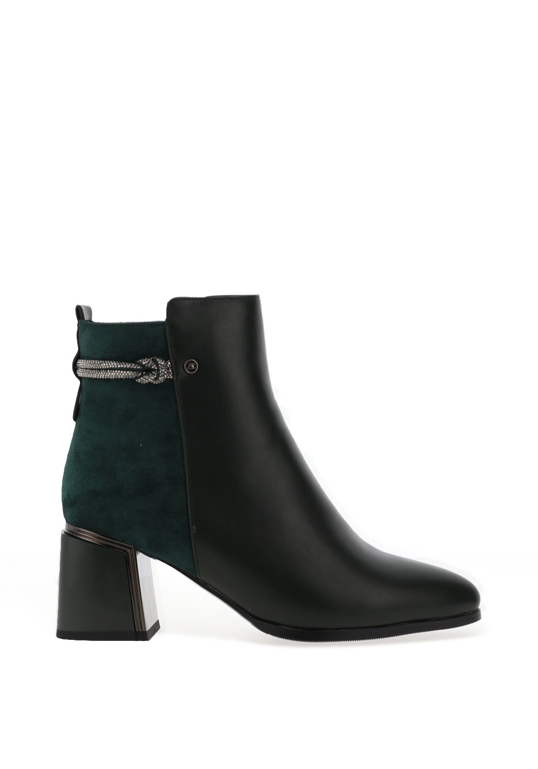 Zanni & Co. Mirgab One Embellished Heeled Ankle Boots, Forest Green ...
