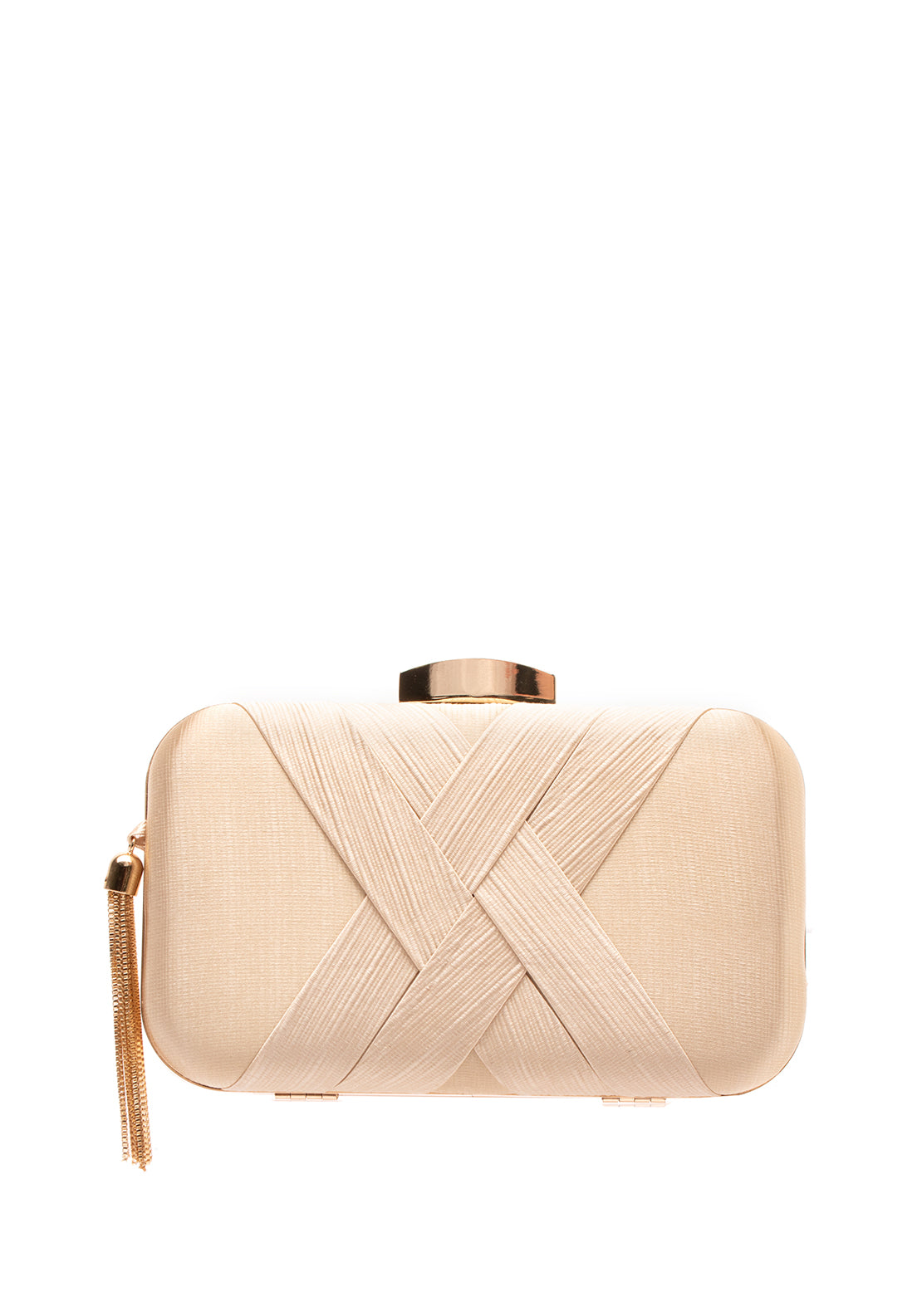 Zen Collection Woven Tassel Clutch Bag, Gold - McElhinneys