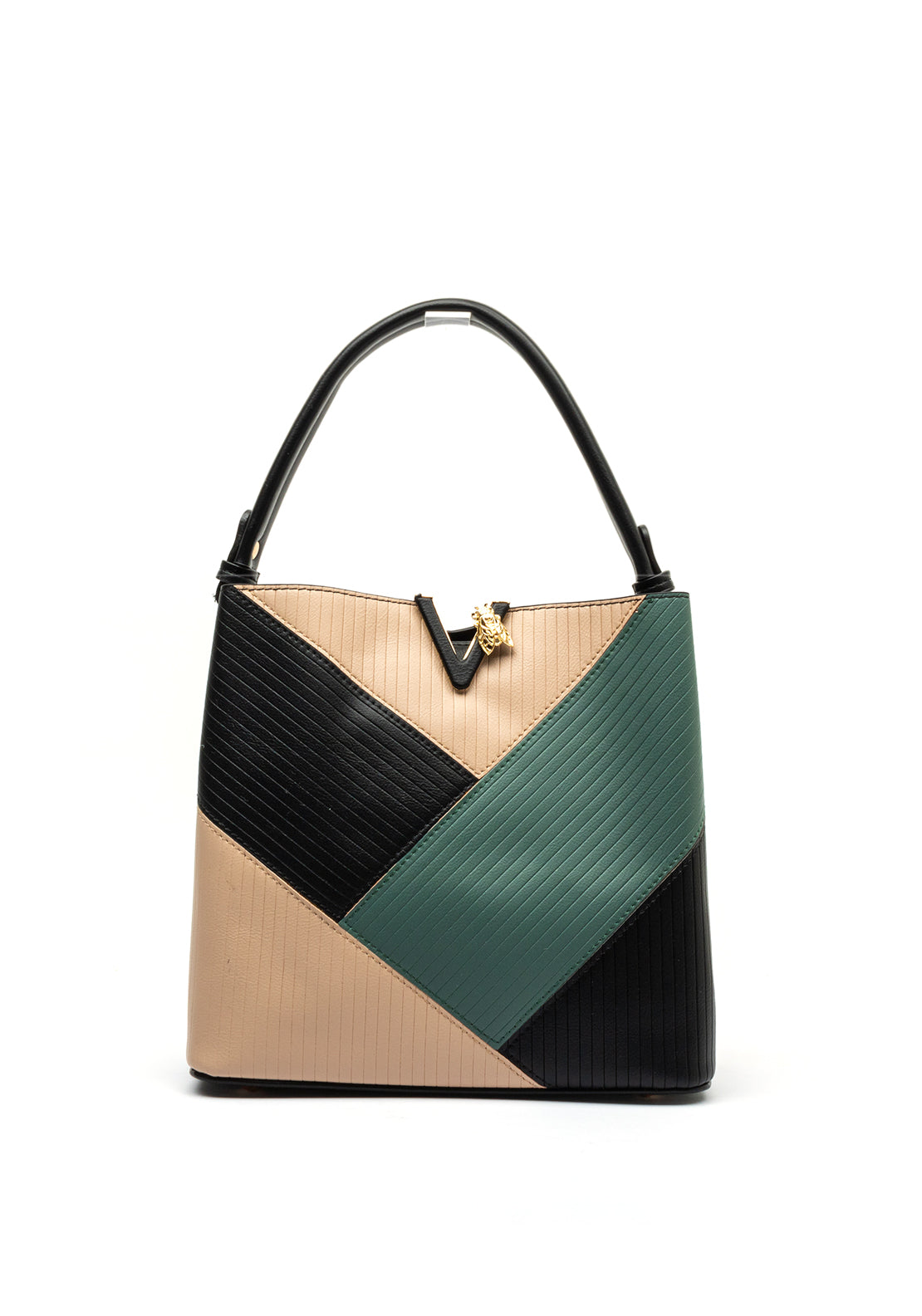 Zen Collection Bee Colour Block Grab Bag, Black - McElhinneys