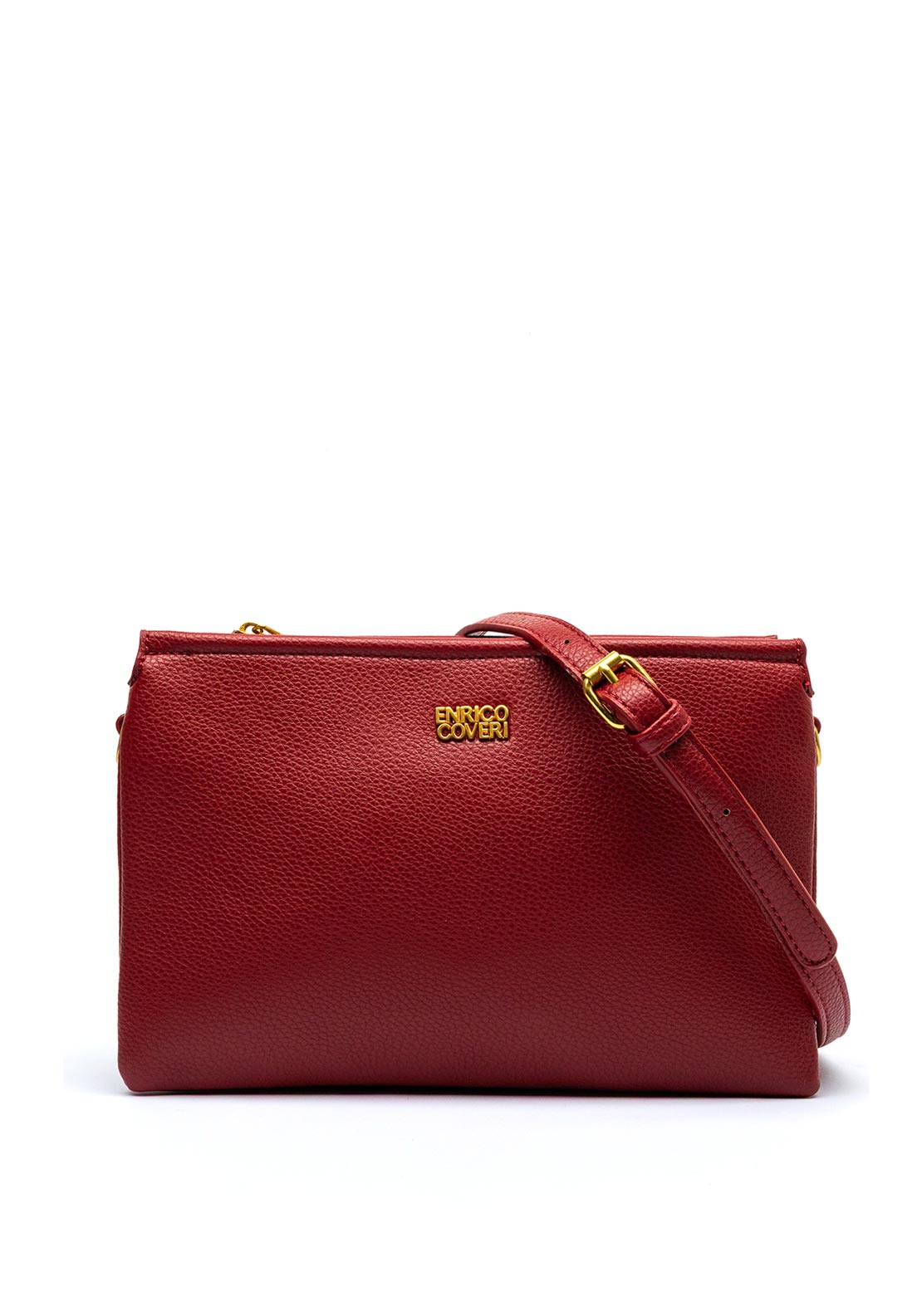 Zen Collection Triple Pocket Crossbody Pochette Bag, Dark Red - McElhinneys