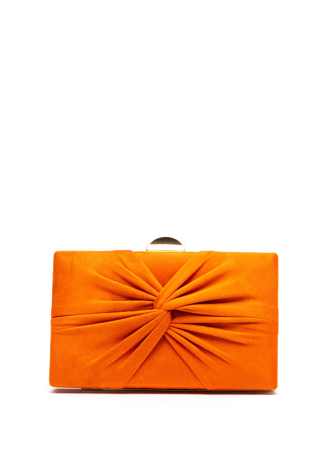 Zen Collection Velvet Knot Clutch Bag, Orange - McElhinneys