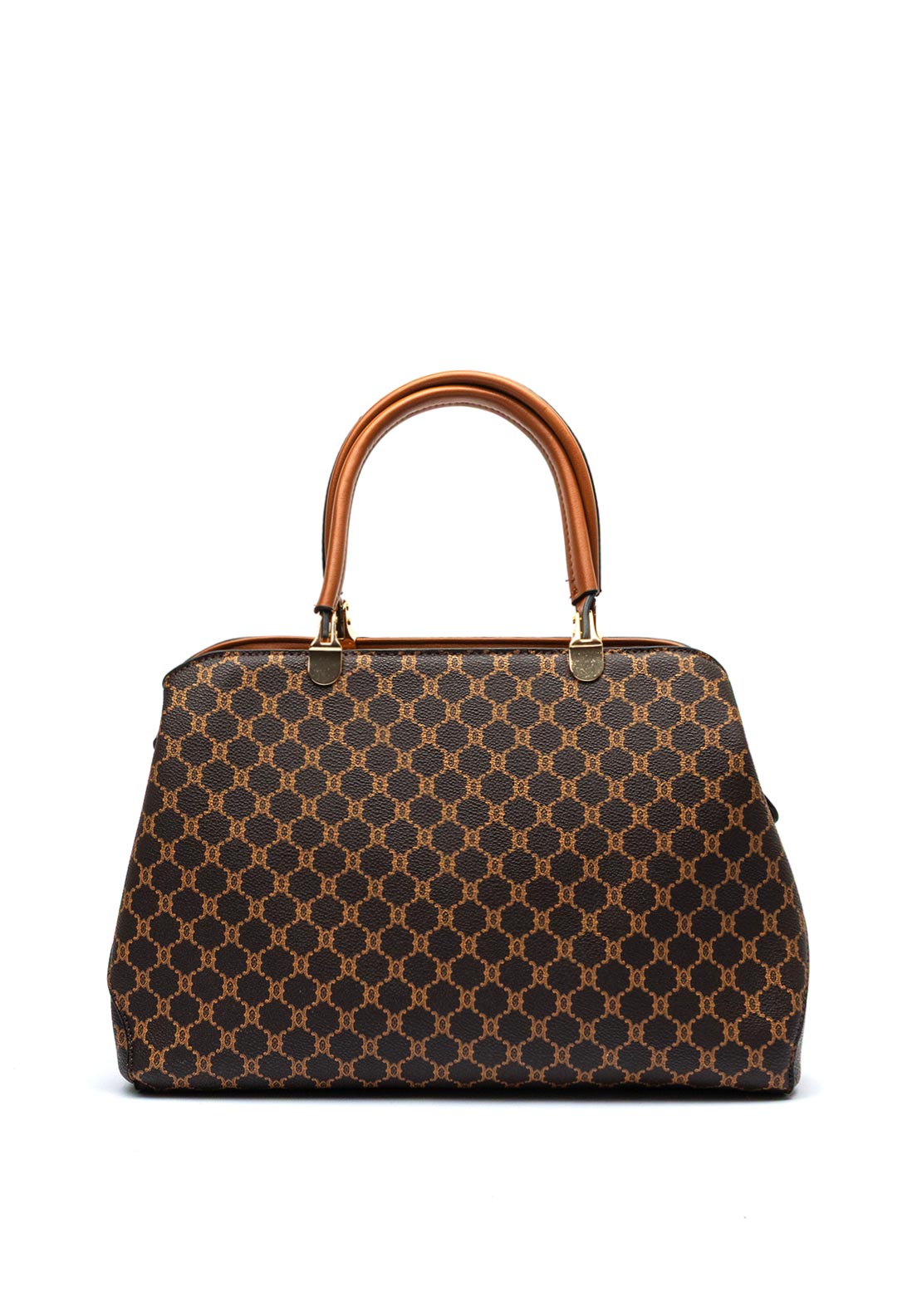 Zen Collection Medium Tile Print Satchel Bag, Brown - McElhinneys