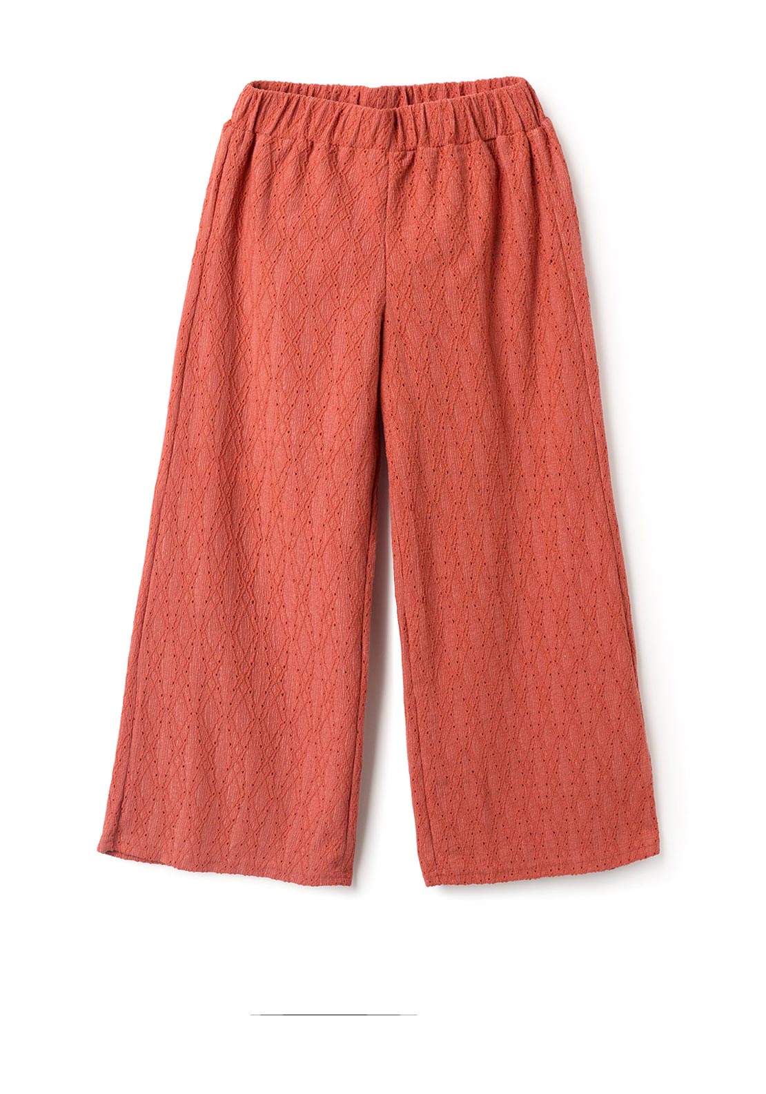 Zippy Girls Wide Leg Broderie Trouser, Orange - McElhinneys