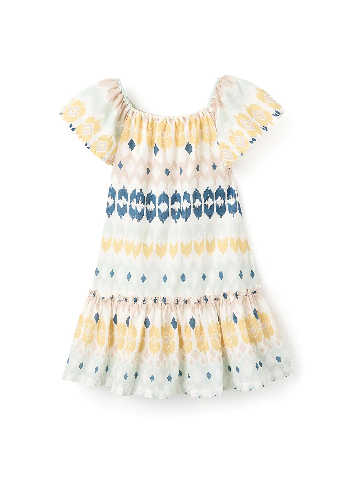 Zippy Girl Short Sleeve Print Dress, Multi - McElhinneys