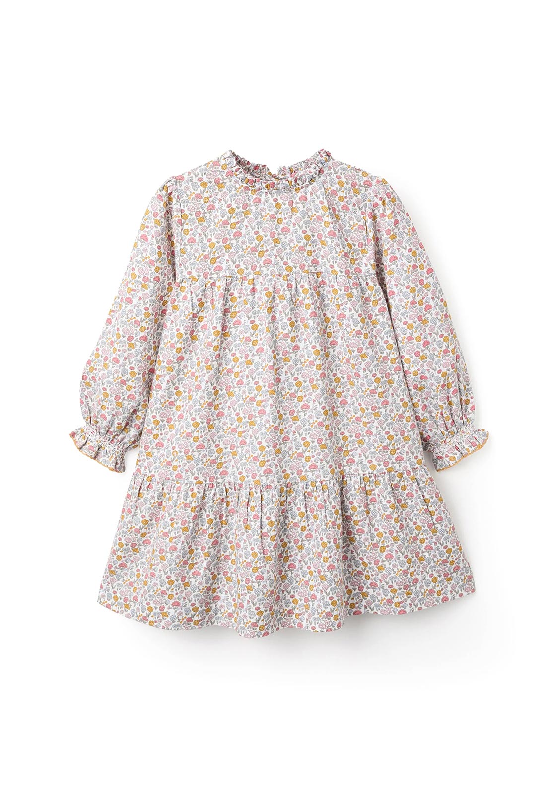 Zippy Girls Floral Long Sleeve Dress, Multi - McElhinneys
