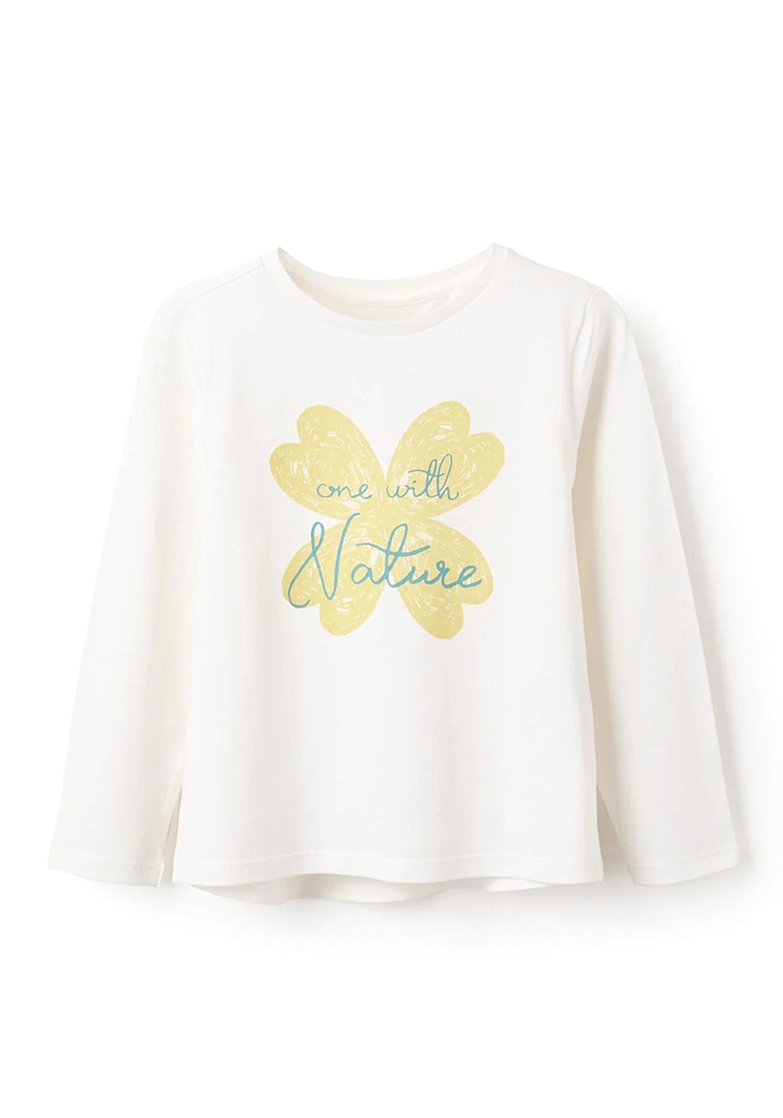 Zippy Girls One With Nature Long Sleeve Top, Cream - McElhinneys