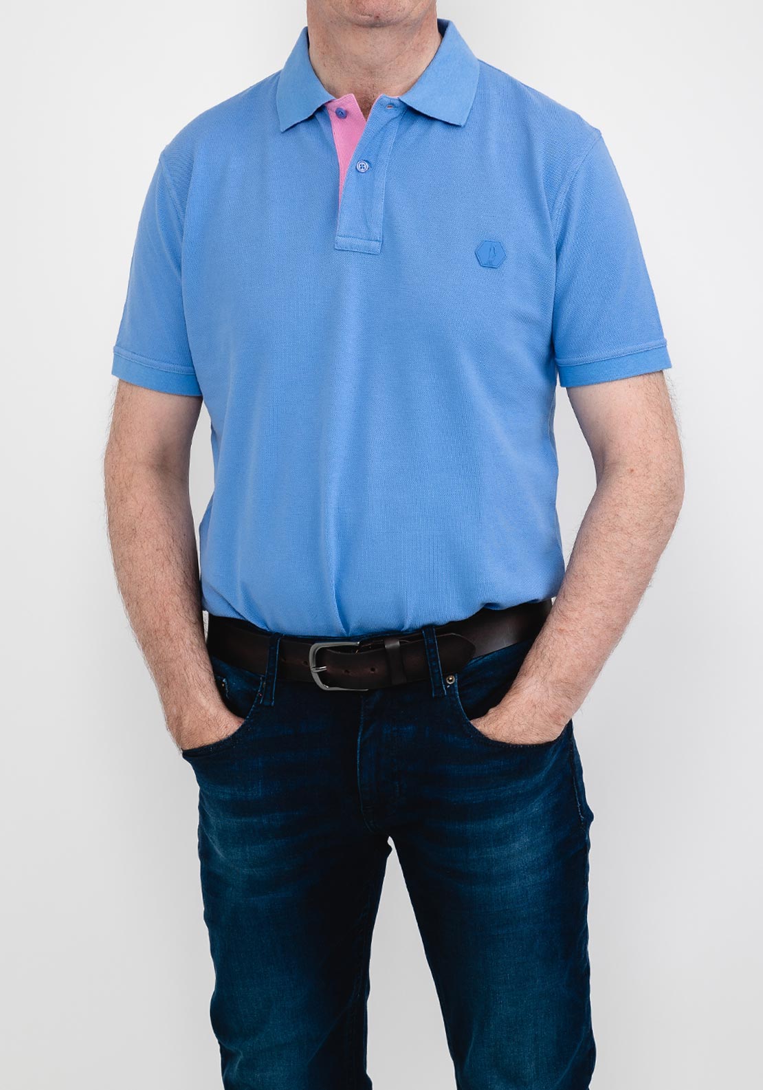 6th Sense Danny Polo Shirt, Cornflower Blue - McElhinneys