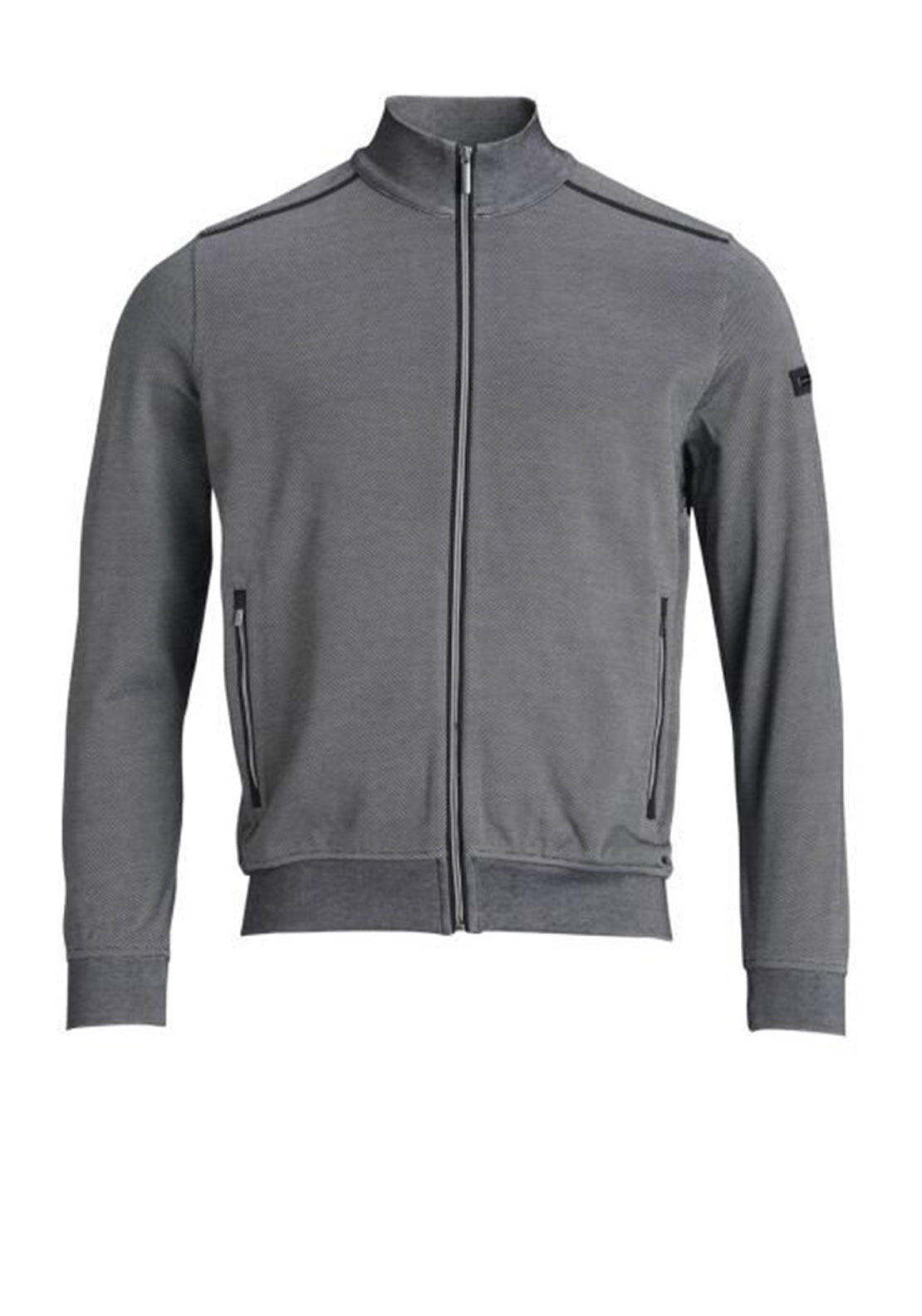 Bugatti Full Zip Sweatshirt, Marine & Grey - McElhinneys