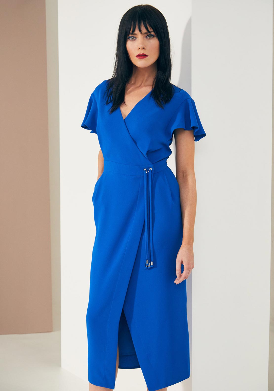 Kate Cooper Maxi Wrap Dress, Royal Blue - McElhinneys