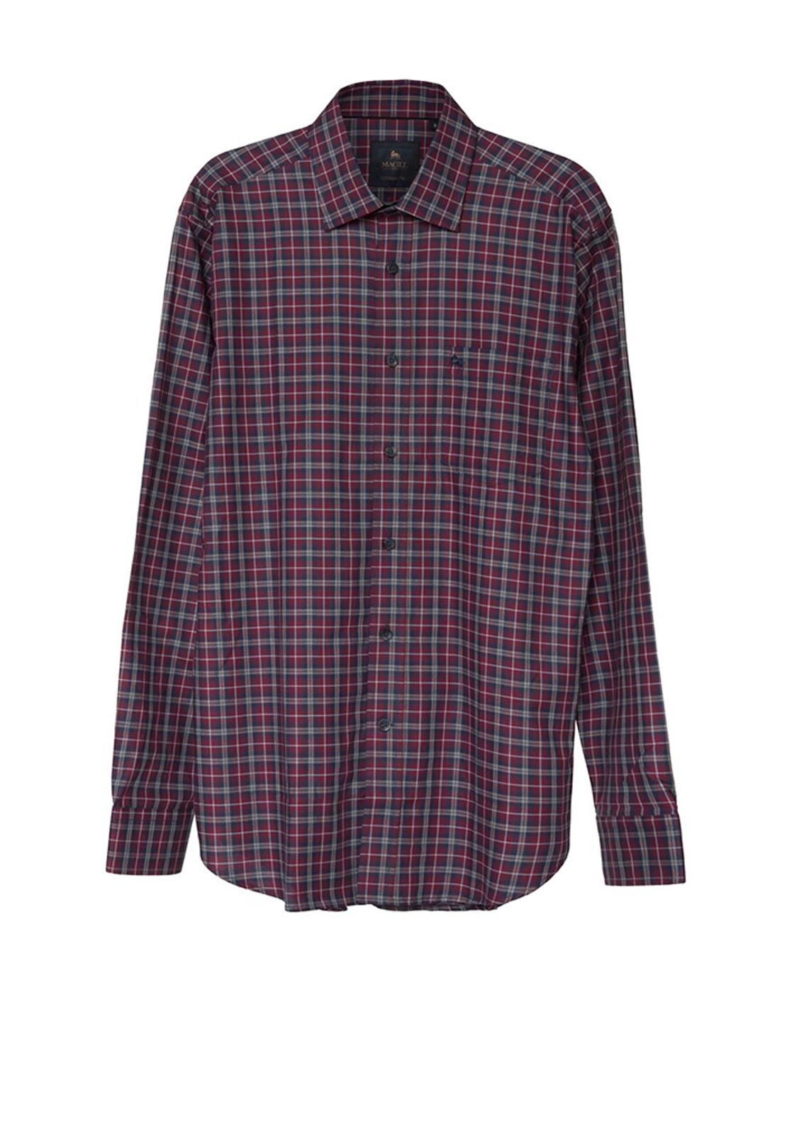 Magee Tullagh Classic Shirt, Red & Navy - McElhinneys