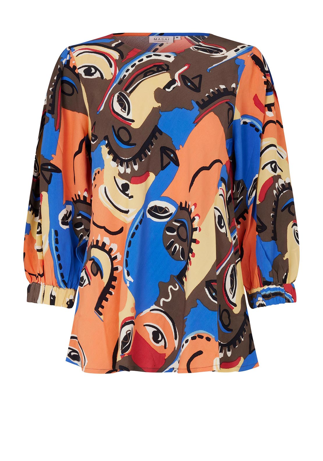 Masai Briasa Artistic Print Top, Multi - McElhinneys