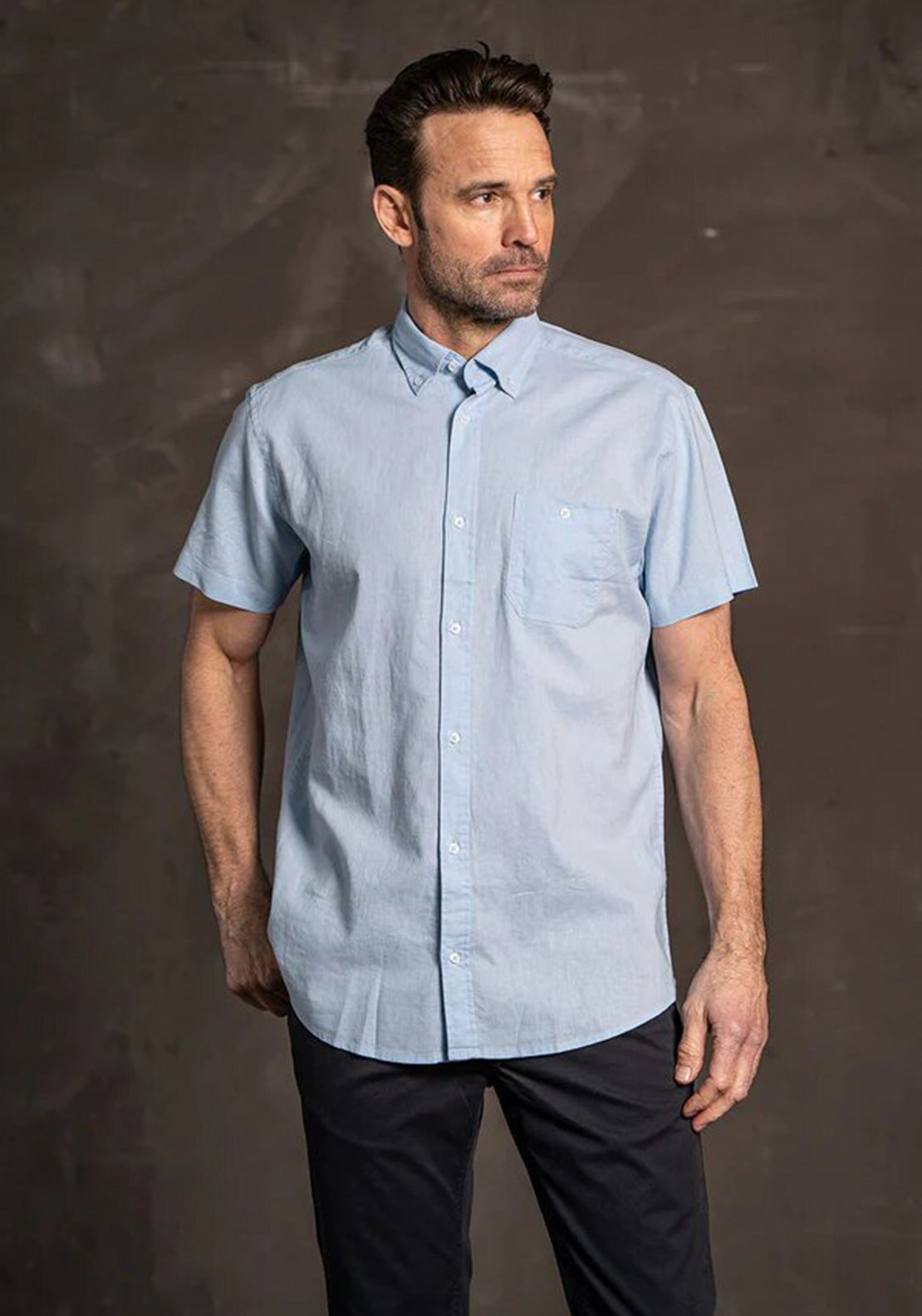 Pre End Frey Linen Shirt, Light Blue - McElhinneys