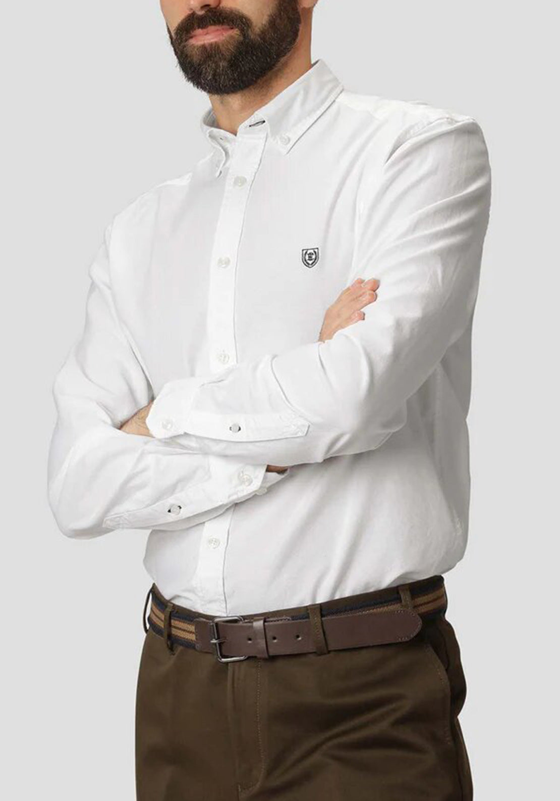 Pre End Oxford Shirt, White - McElhinneys