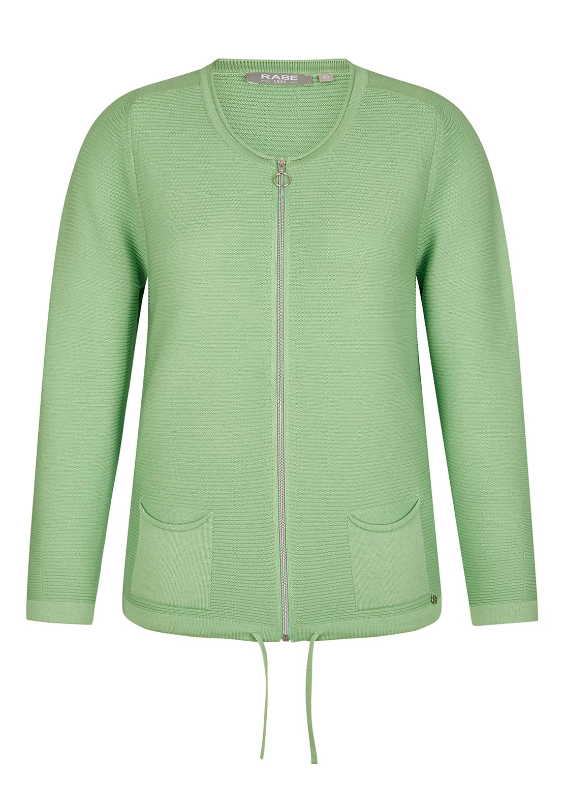 Rabe Zipped Short Cardigan, Pistachio - McElhinneys