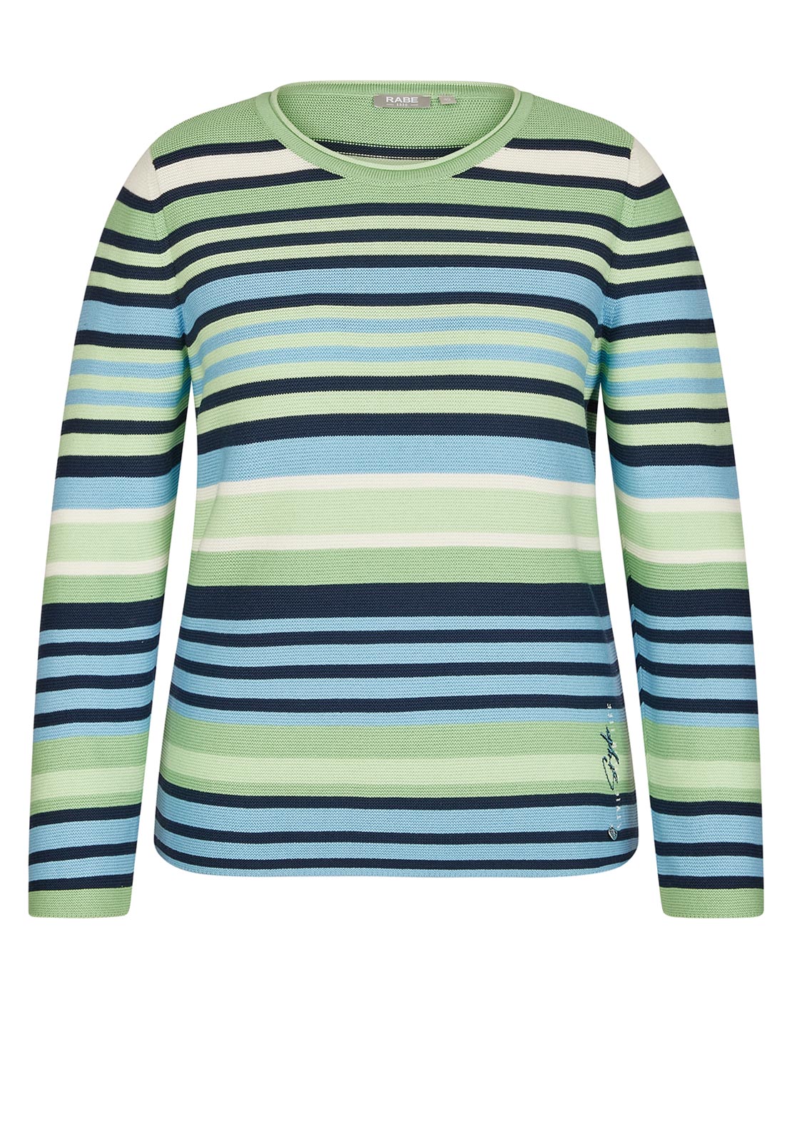 Rabe Striped Knit Sweater, Pistachio Green Multi - McElhinneys