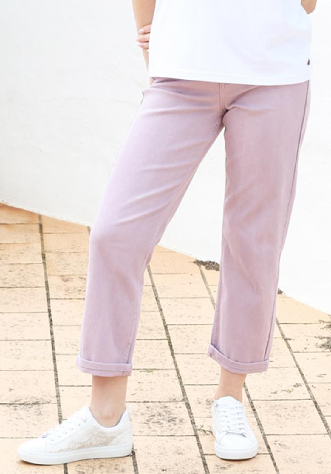 Rant & Rave Charlotte Mom Jeans, Lilac - McElhinneys