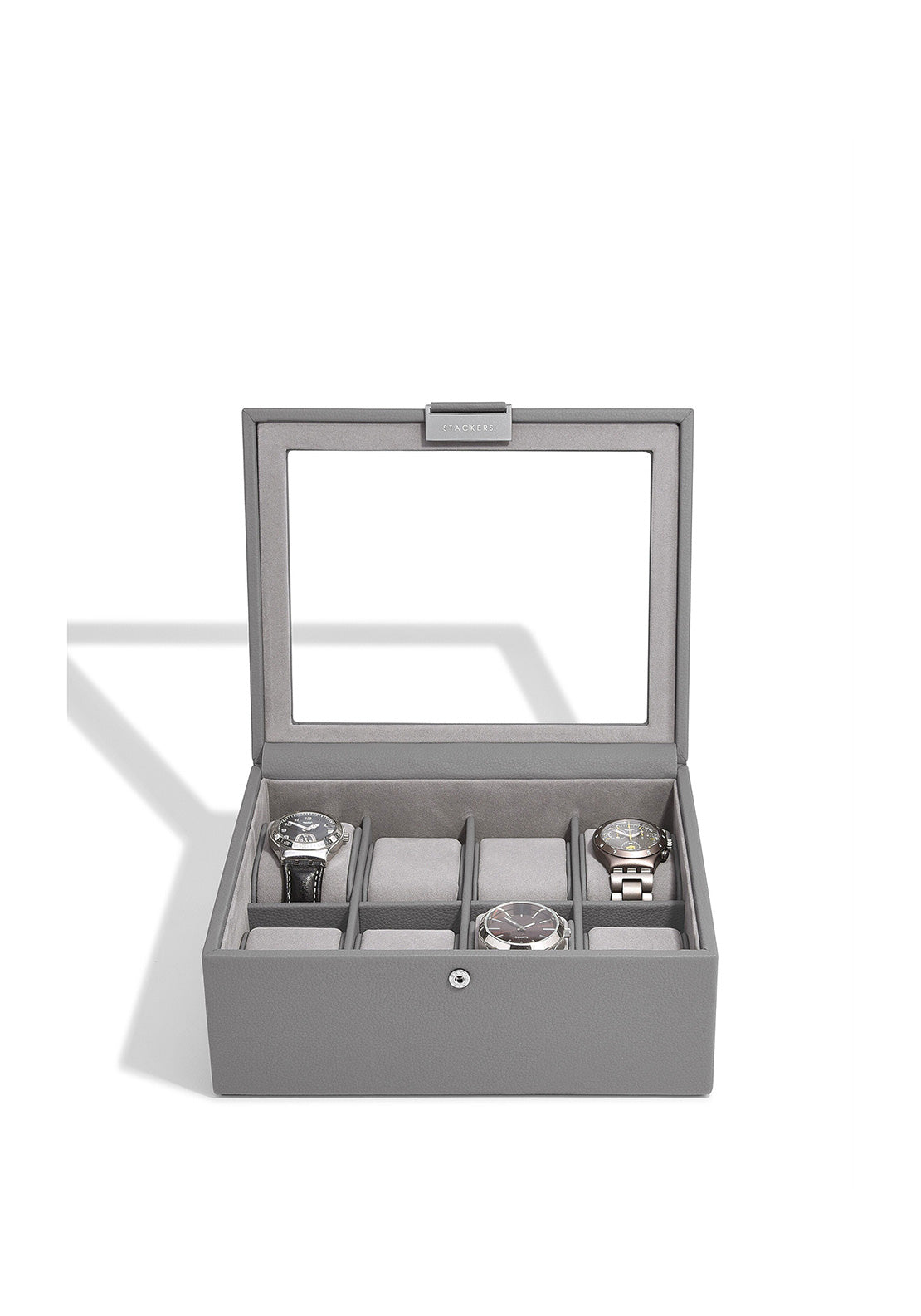 Stackers 8 Piece Watch Box, Slate Grey - McElhinneys
