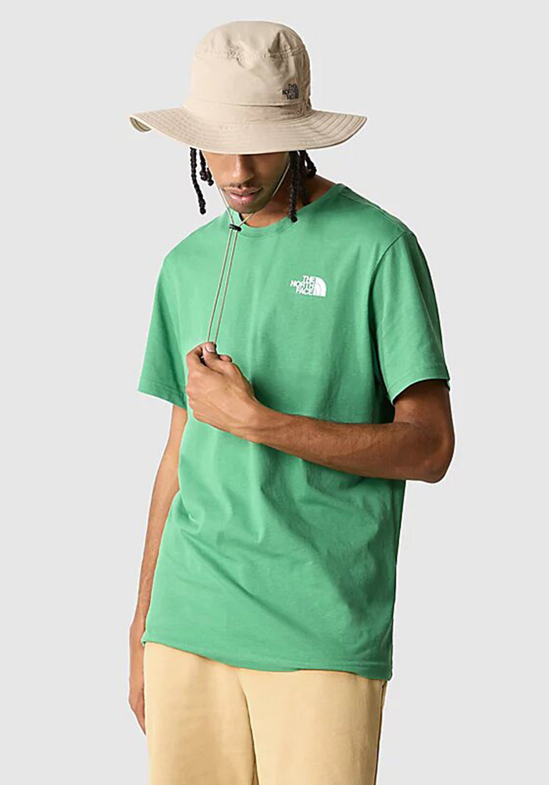 The North Face Mens Red Box T-Shirt, Deep Grass Green - McElhinneys