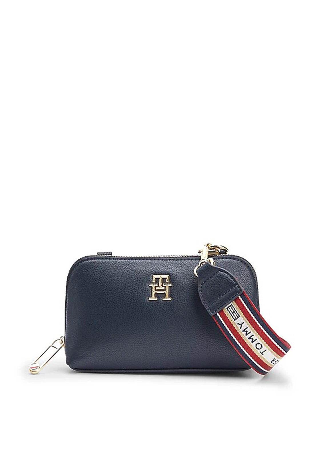 Tommy Hilfiger Webbing Strap Mini Crossover Bag, Space Blue - McElhinneys