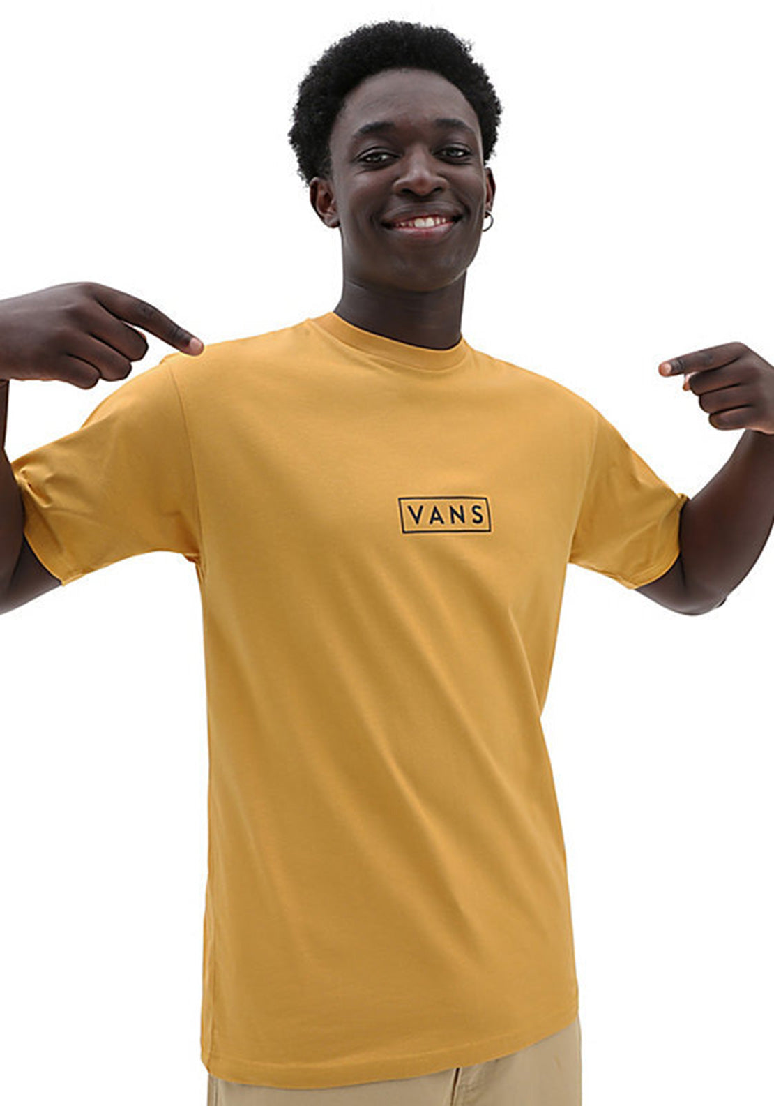 Vans Classic Easy Box T-Shirt, Yellow - McElhinneys