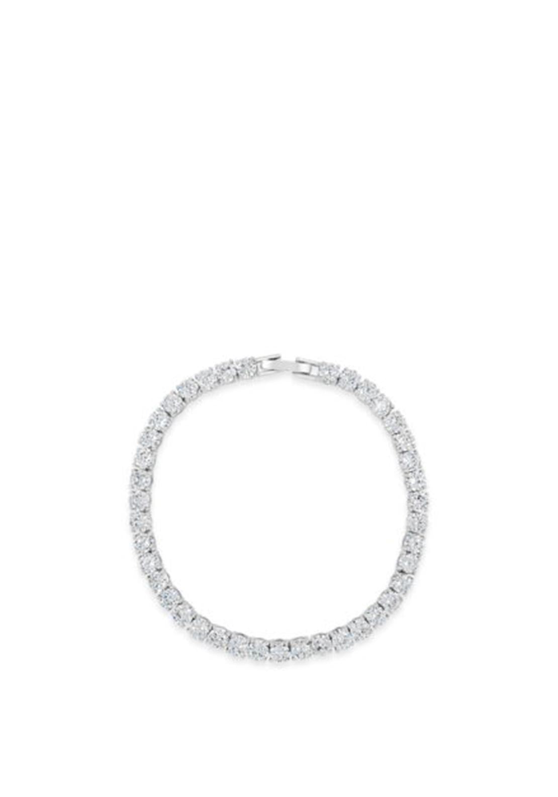 Absolute Square Diamond Bracelet, Silver - McElhinneys
