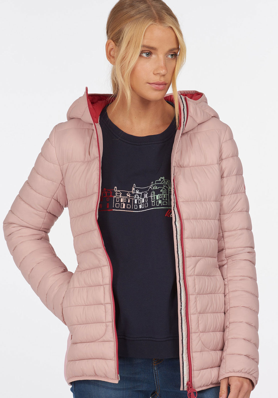 Barbour Womens Saltburn Quilted Jacket, Blusher Pink - McElhinneys