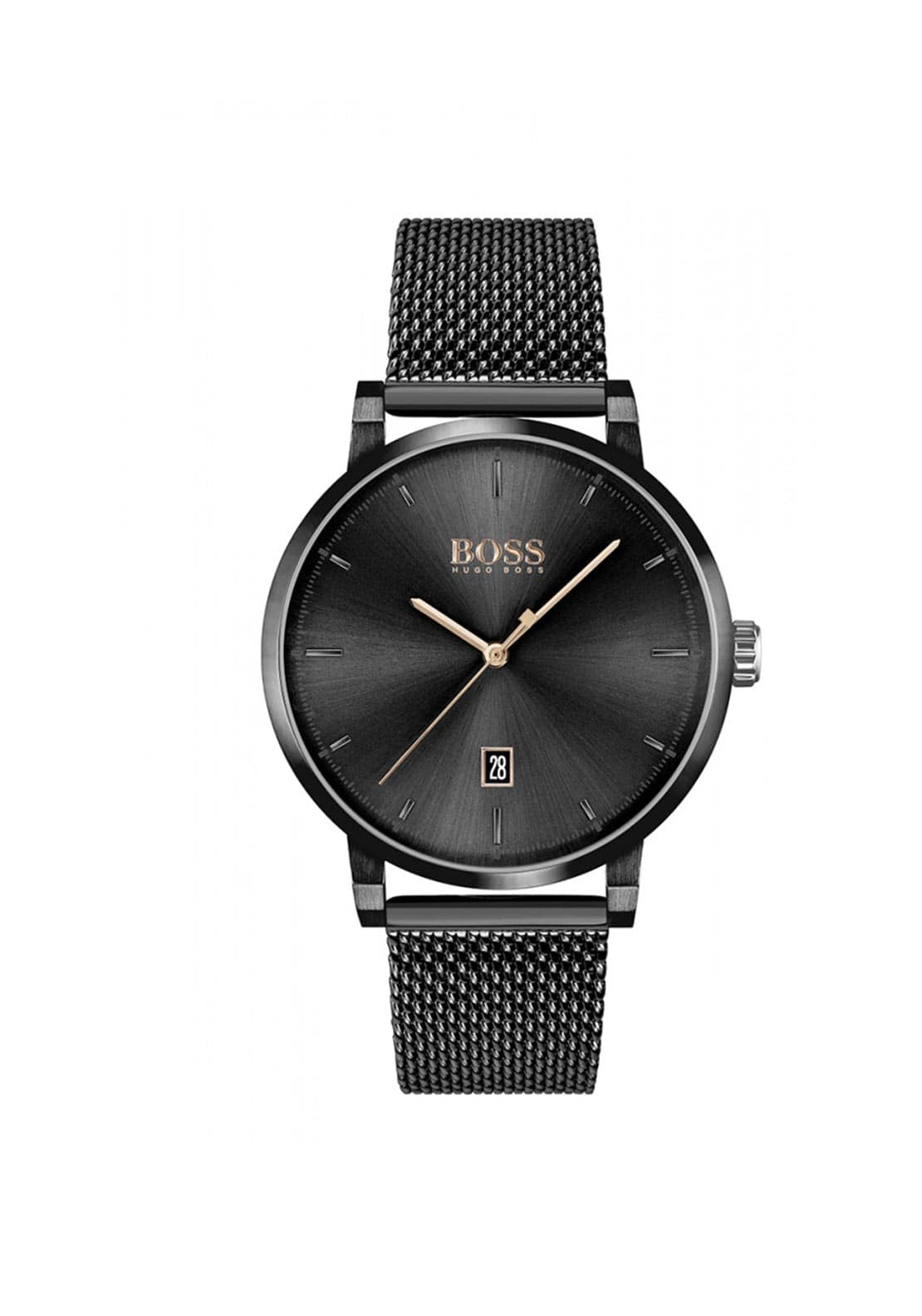 Hugo Boss 1513542 Mesh Bracelet Men’s Watch, Black - McElhinneys