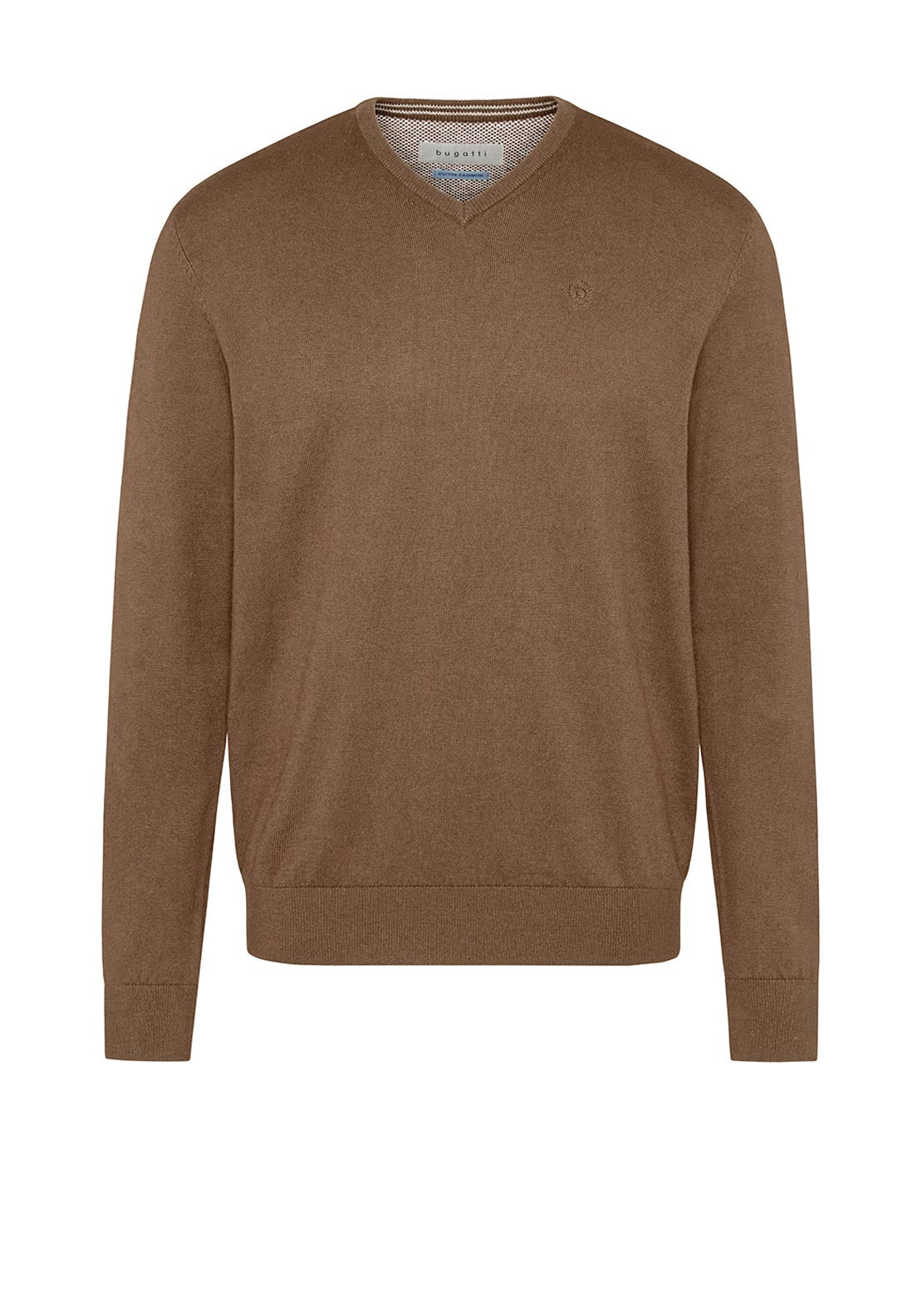 Bugatti V Neck Sweater, Brown - McElhinneys
