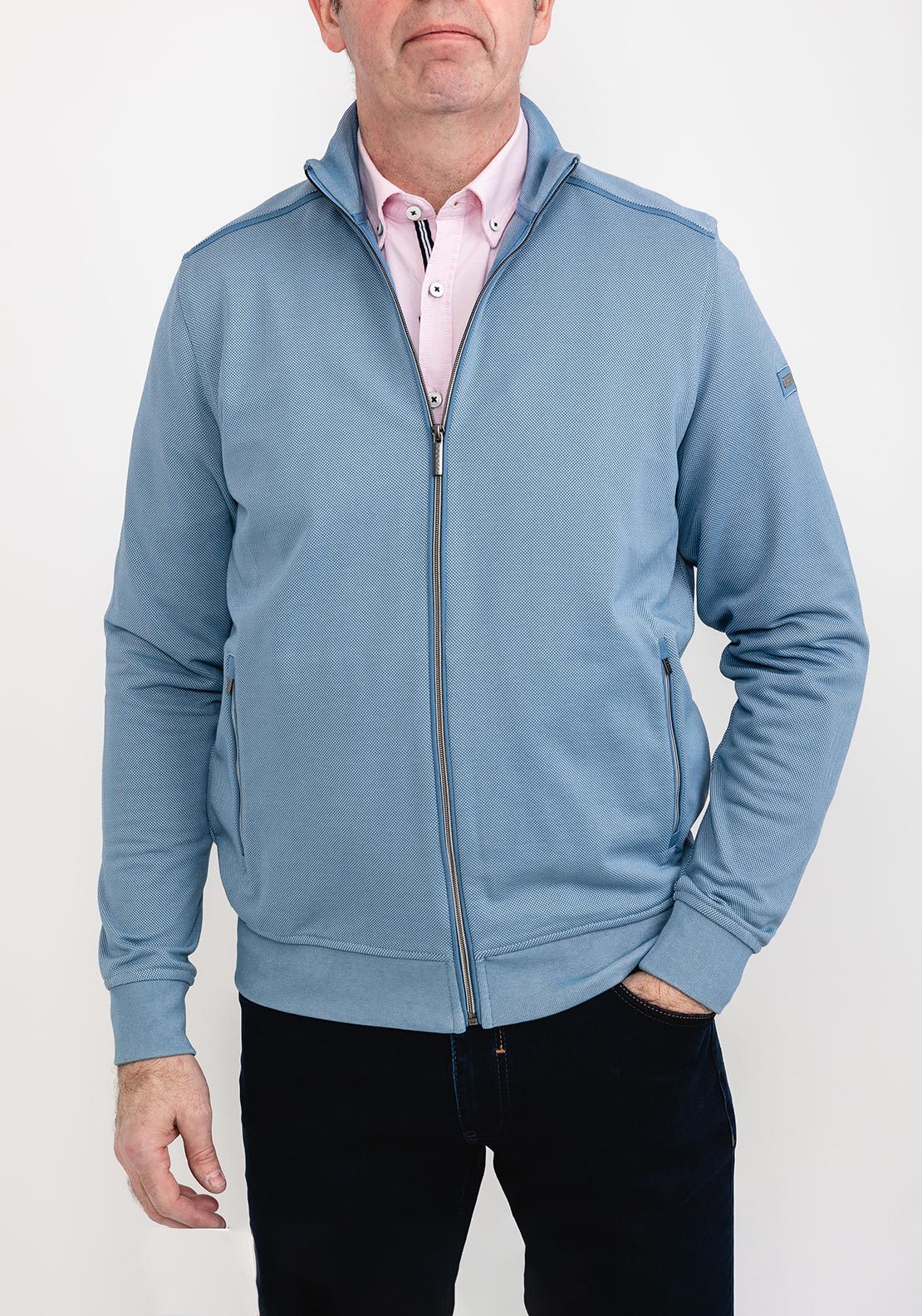 Bugatti Full Zip Sweatshirt, Blue - McElhinneys