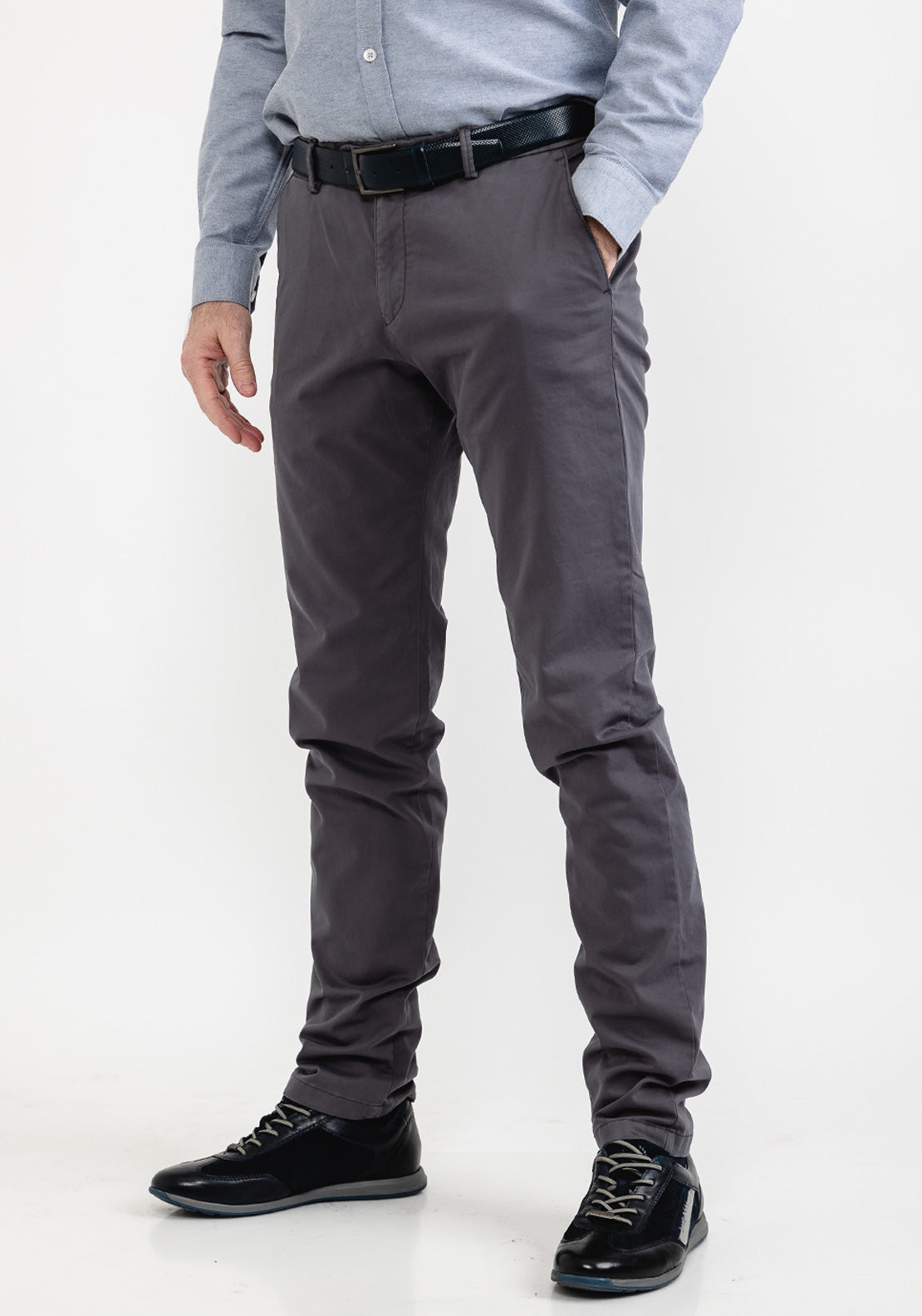 Bugatti Luxury Modern Fit Chinos, Grey - McElhinneys