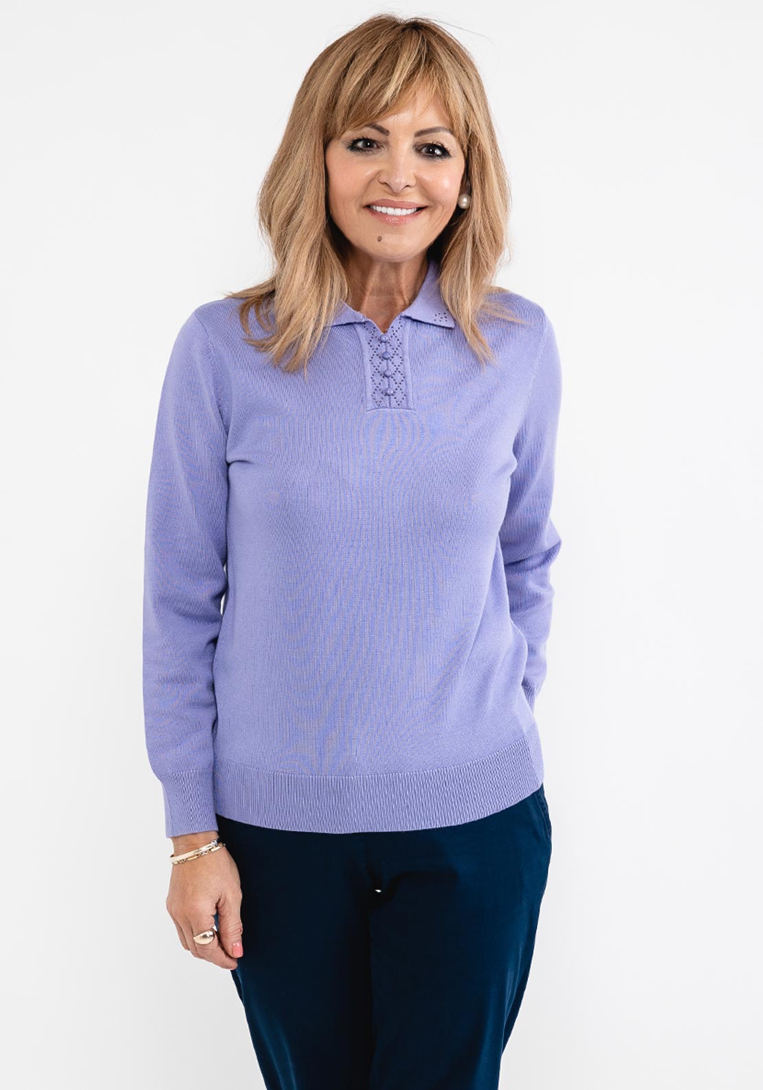 Castle of Ireland Peter Pan Sweater, Lavender - McElhinneys