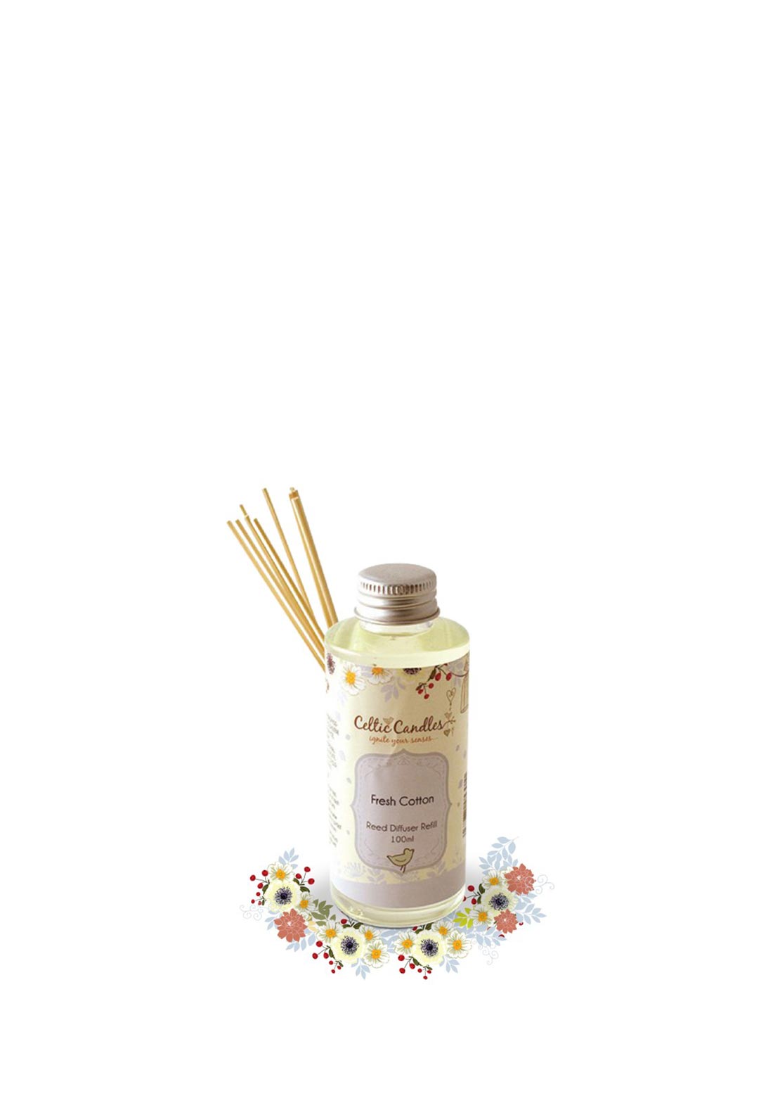 Celtic Candles Fresh Cotton Reed Diffuser Refill, 100ml - McElhinneys