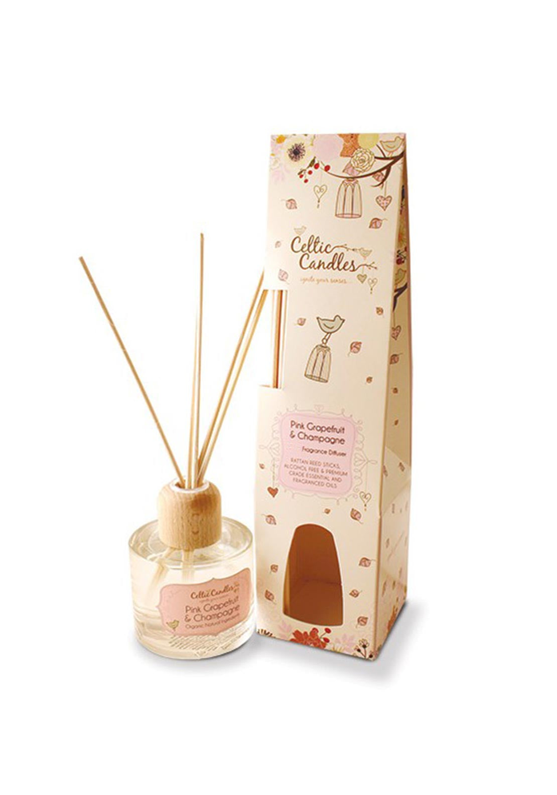 Celtic Candles Pink Grapefruit & Champagne Diffuser - McElhinneys